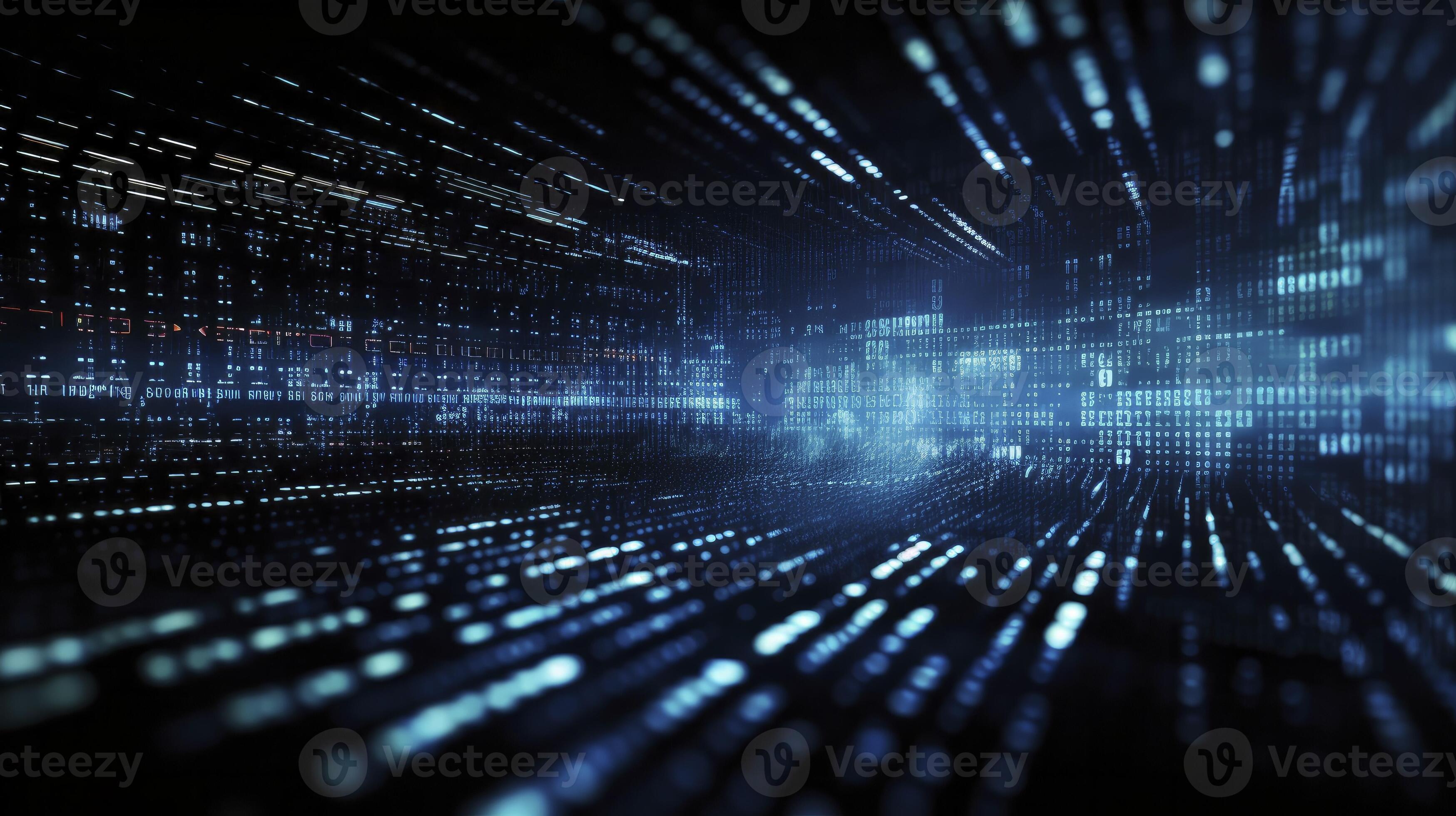 AI generated An abstract digital background with binary code and AI ...