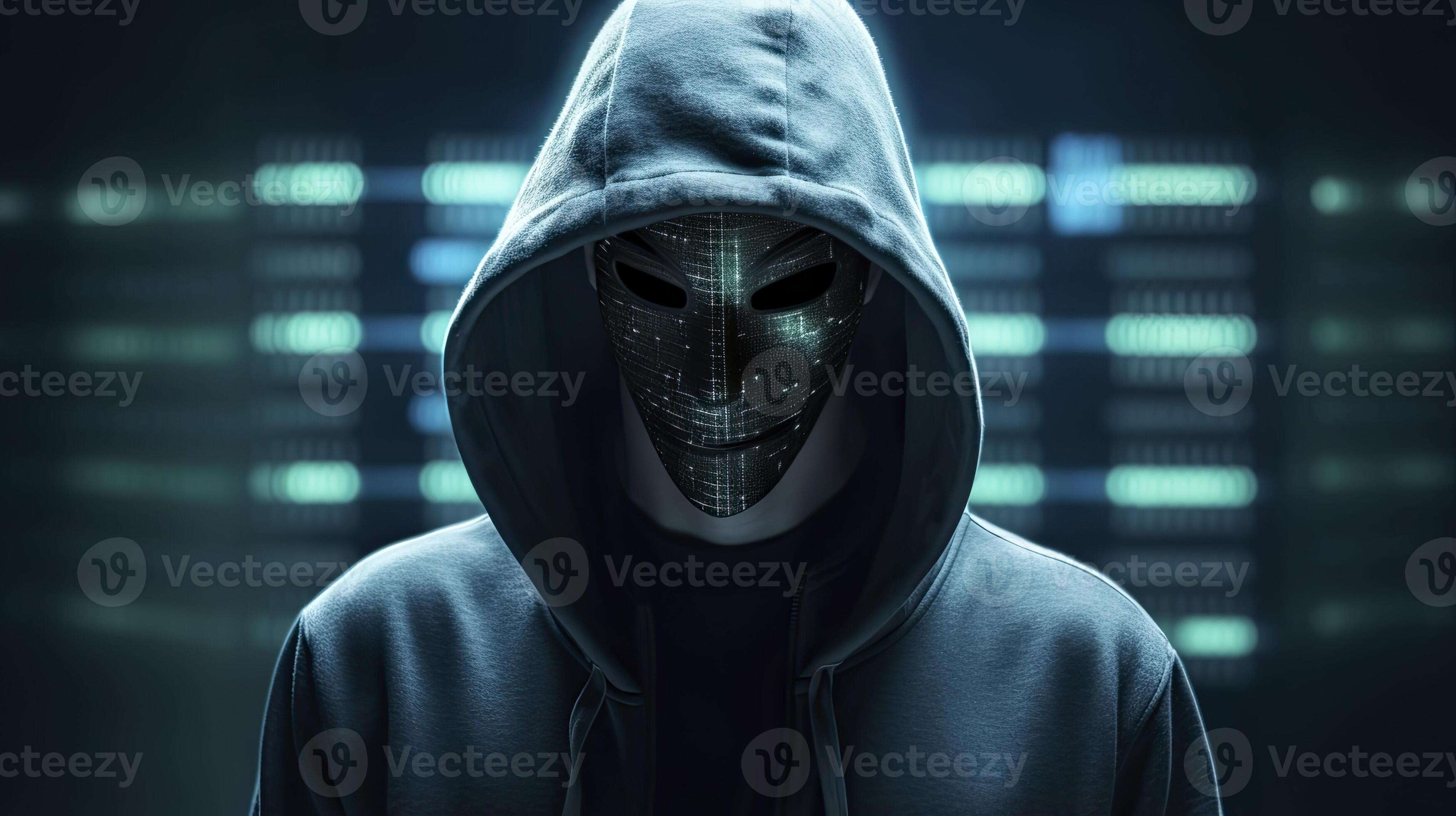 Ai Generated Binary Intrigue Anonymous Robotic Hacker Concept Of Hacking Ai Generated