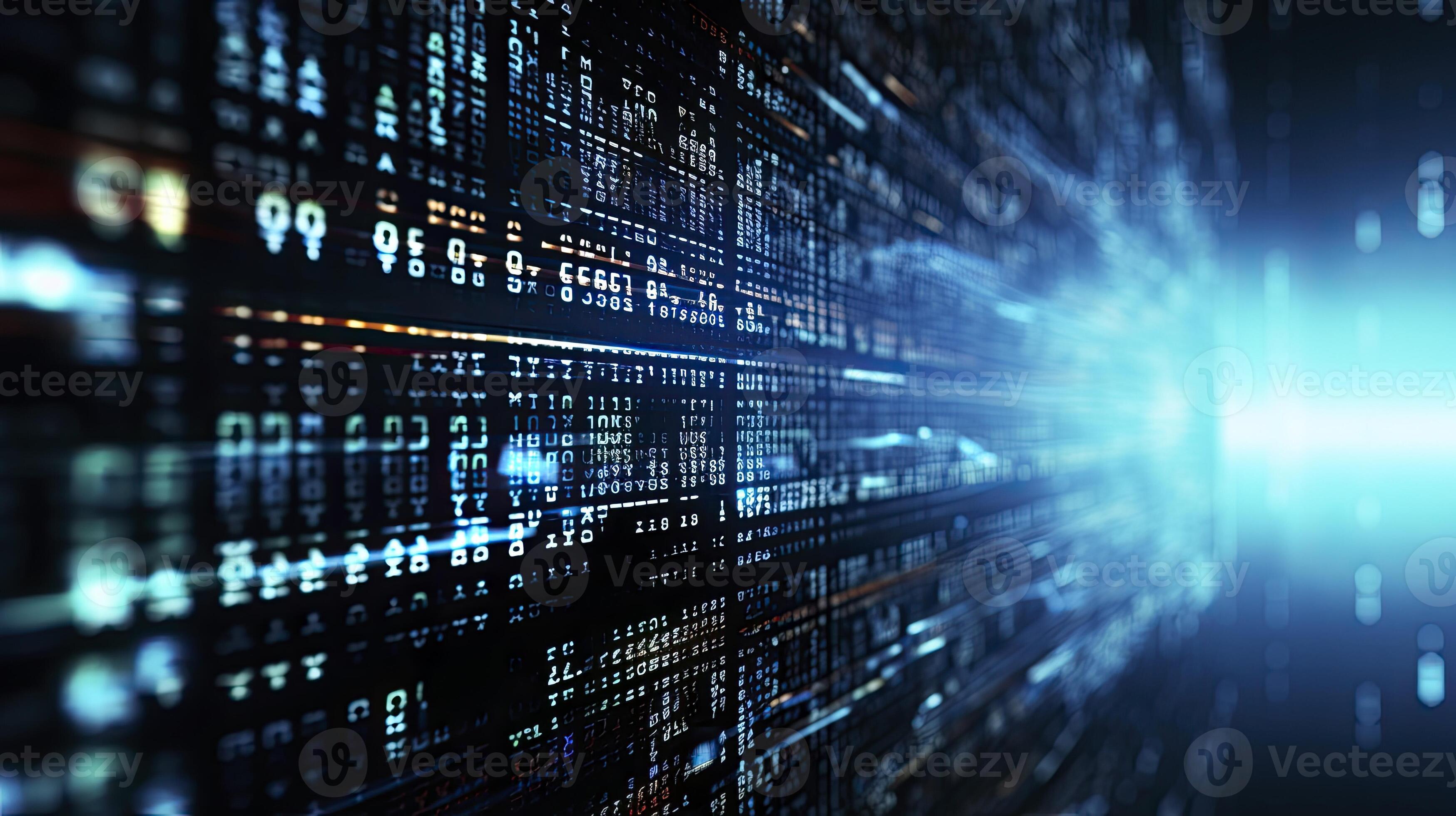 AI generated An abstract digital background with binary code and AI ...