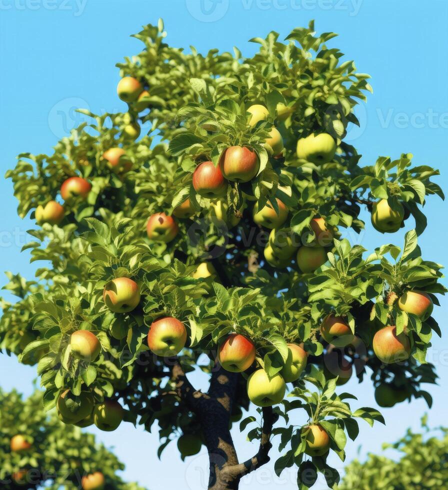 AI generated A beautiful green apple tree. AI Generated 36015879 Stock ...