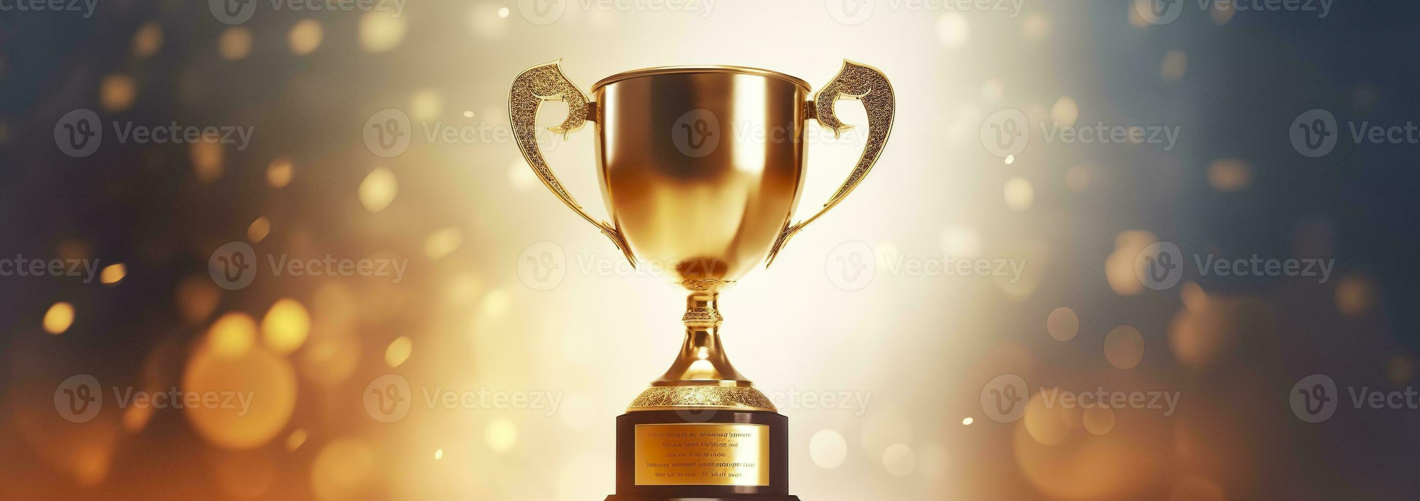 AI generated Champion golden trophy for winner background. Success and ...