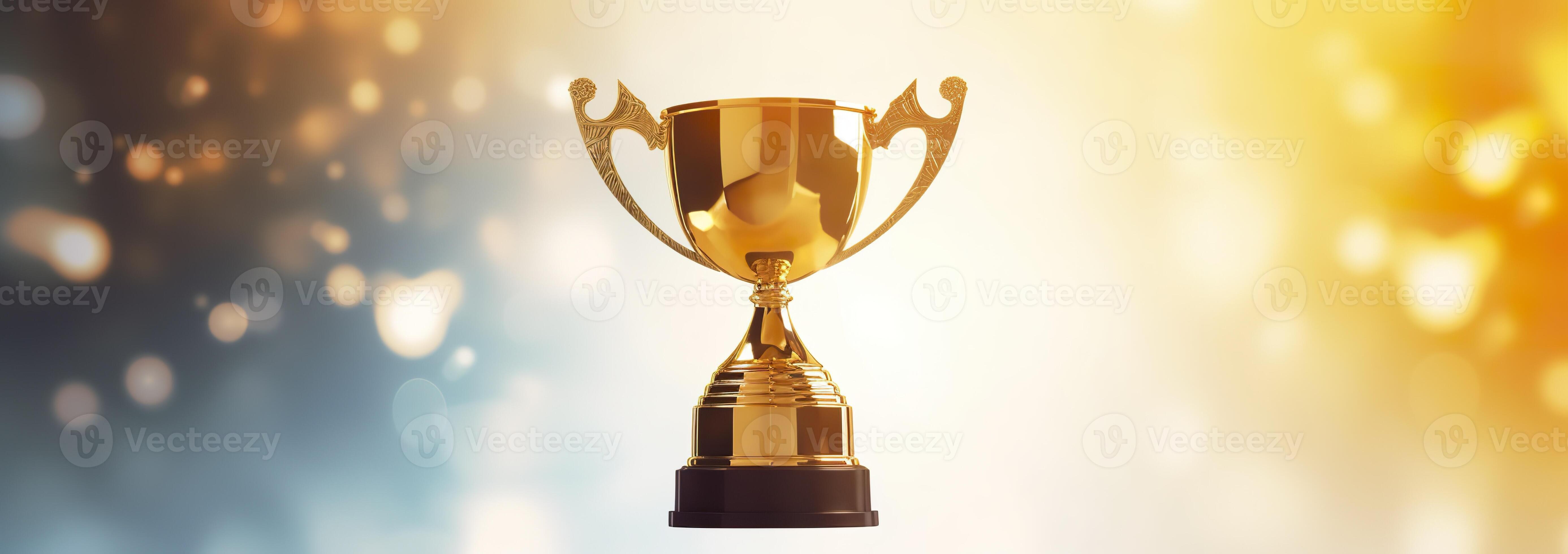 AI generated Champion golden trophy for winner background. Success and ...