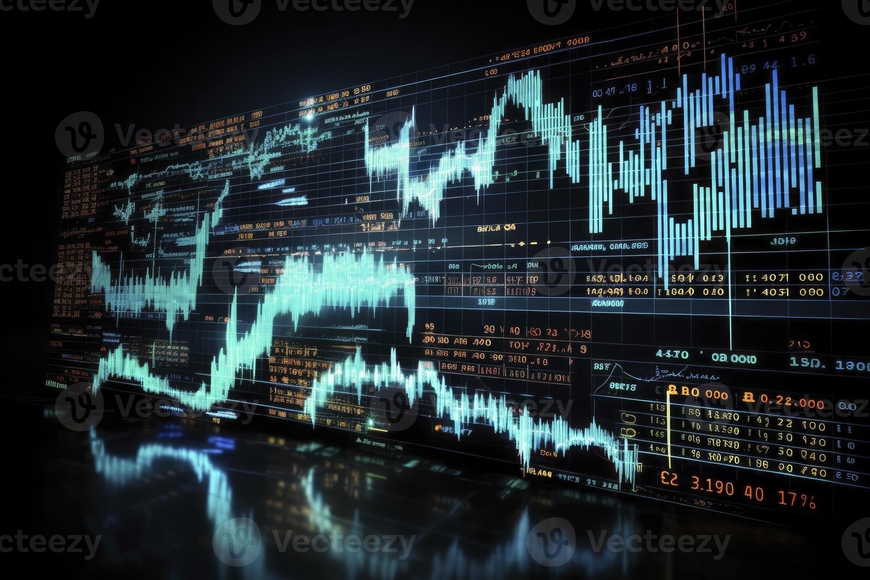 AI generated Digitally Generated Currency and Exchange Stock Chart for ...