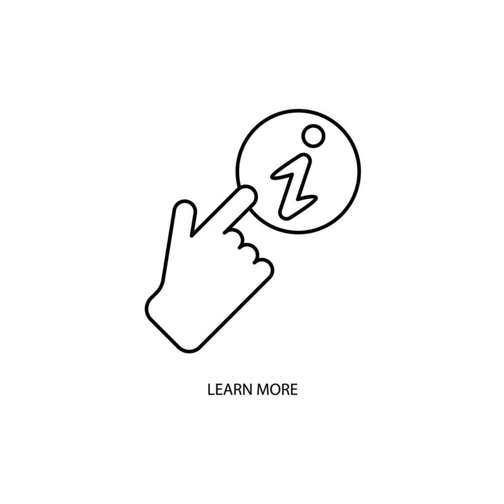 elearn more concept line icon. Simple element illustration. learn more concept outline symbol ...