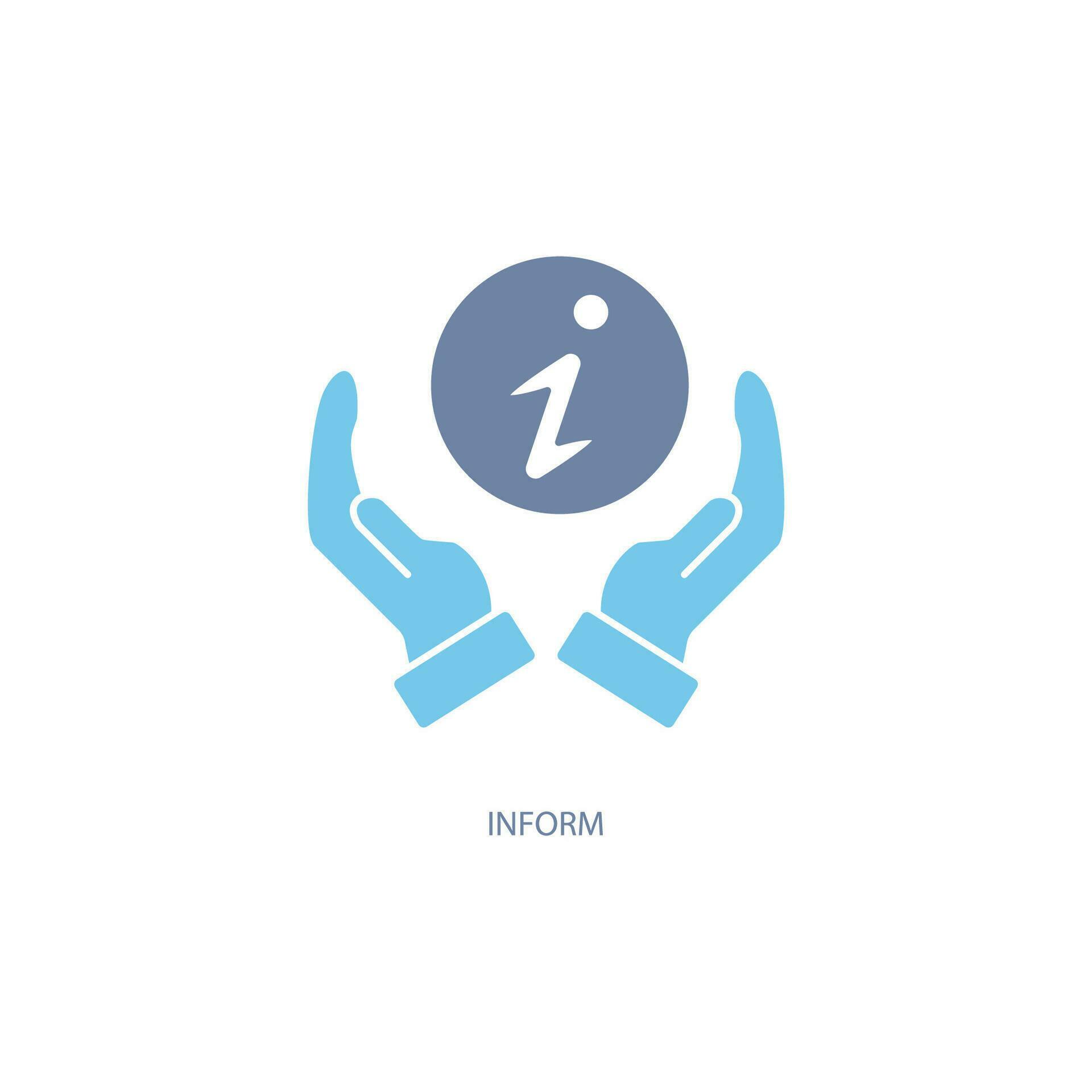 inform concept line icon. Simple element illustration. inform concept ...