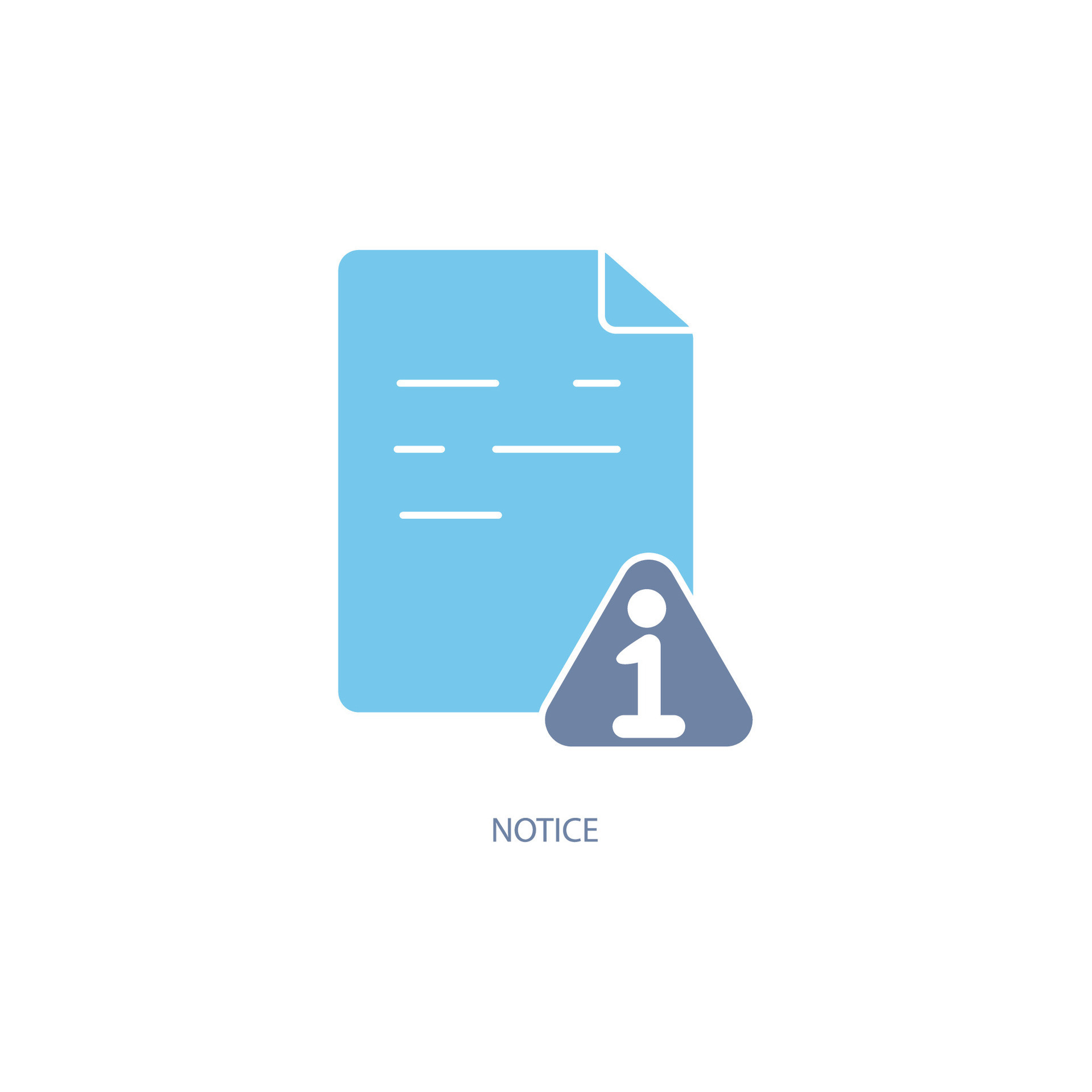 notice concept line icon. Simple element illustration. notice concept ...