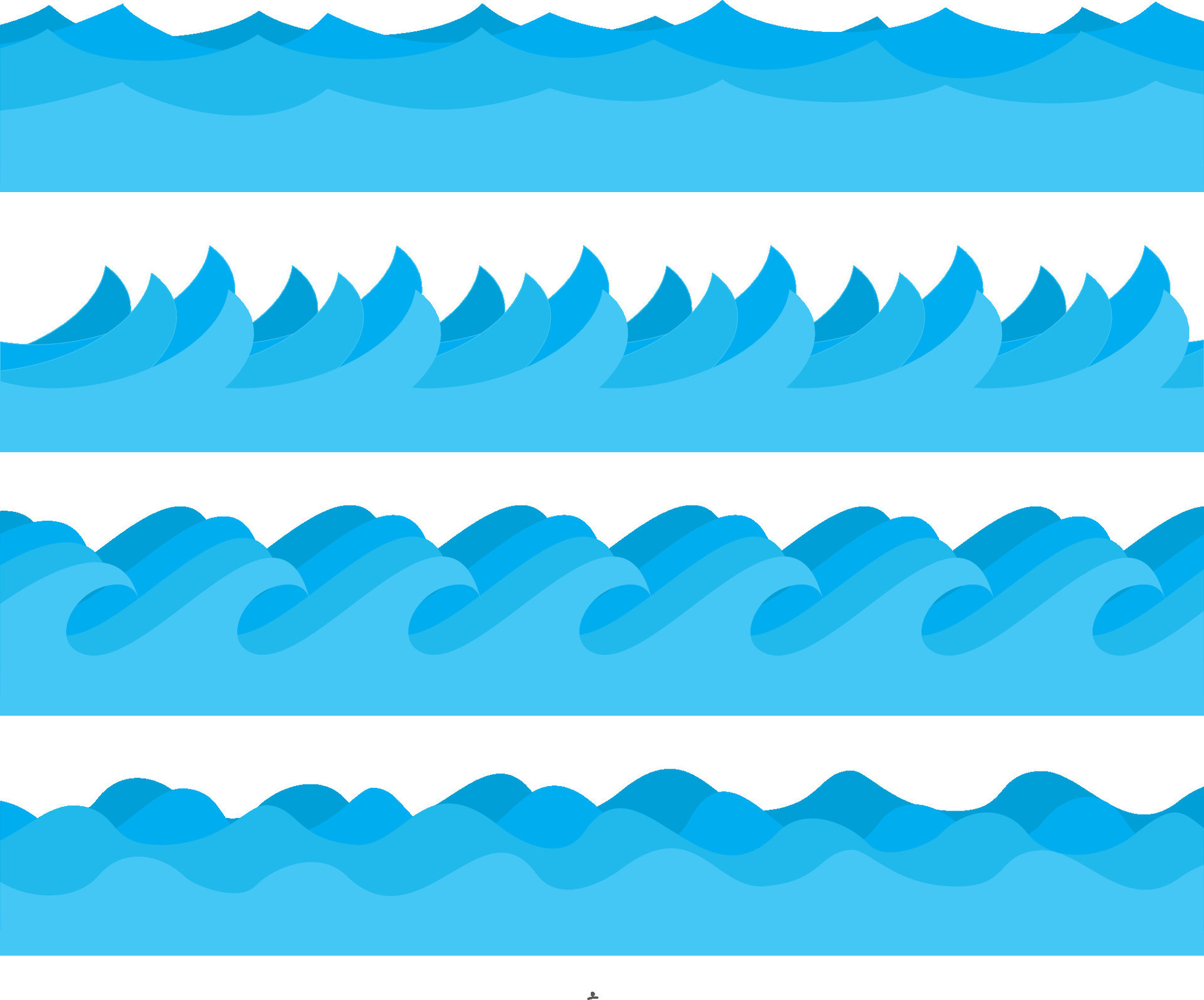 vector set of sea waves 36023558 Vector Art at Vecteezy