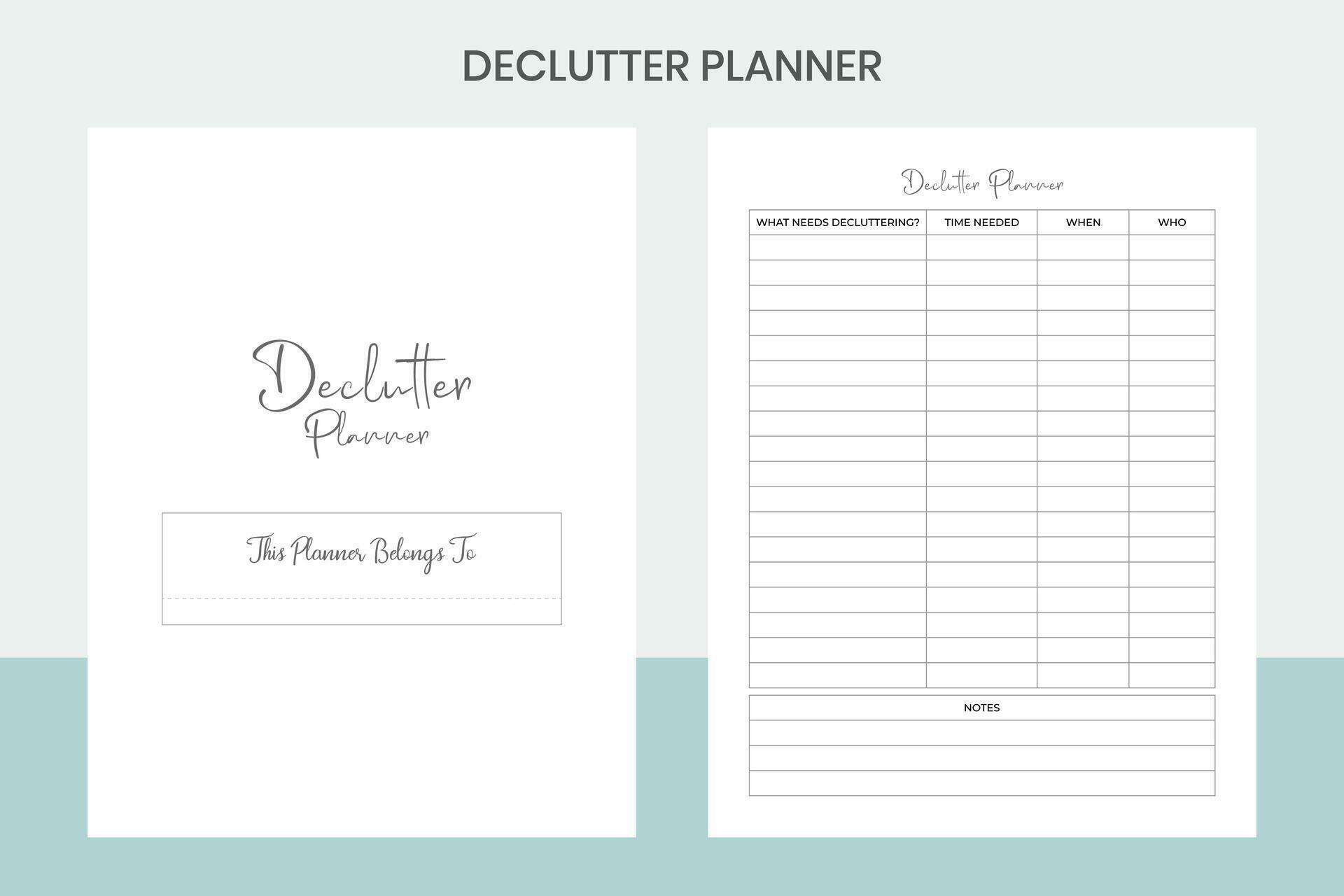 Declutter Planner Pro Template 36023680 Vector Art at Vecteezy