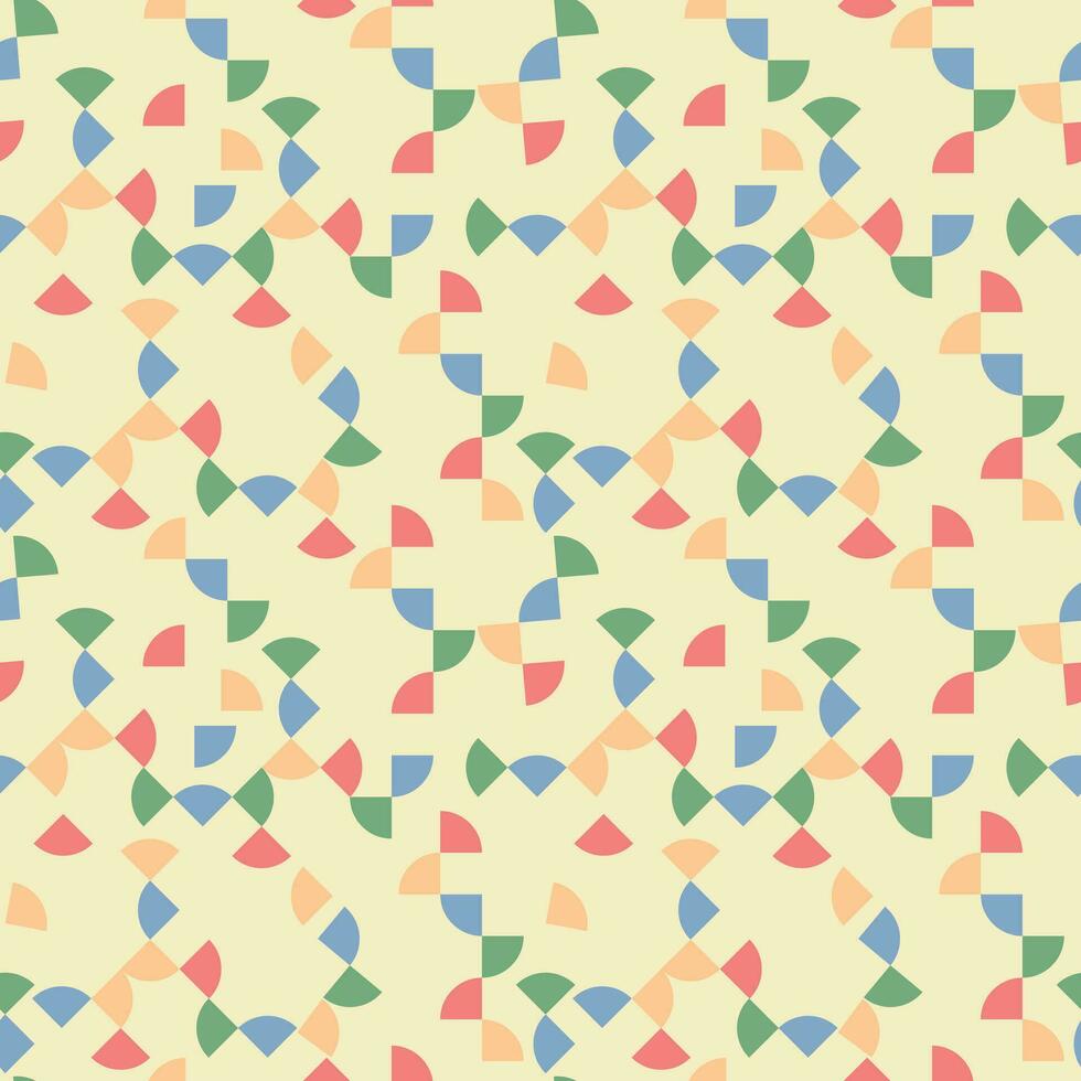 Colorful Abstract Geometric Shape Seamless Pattern In Retro Style 36027895 Vector Art At Vecteezy