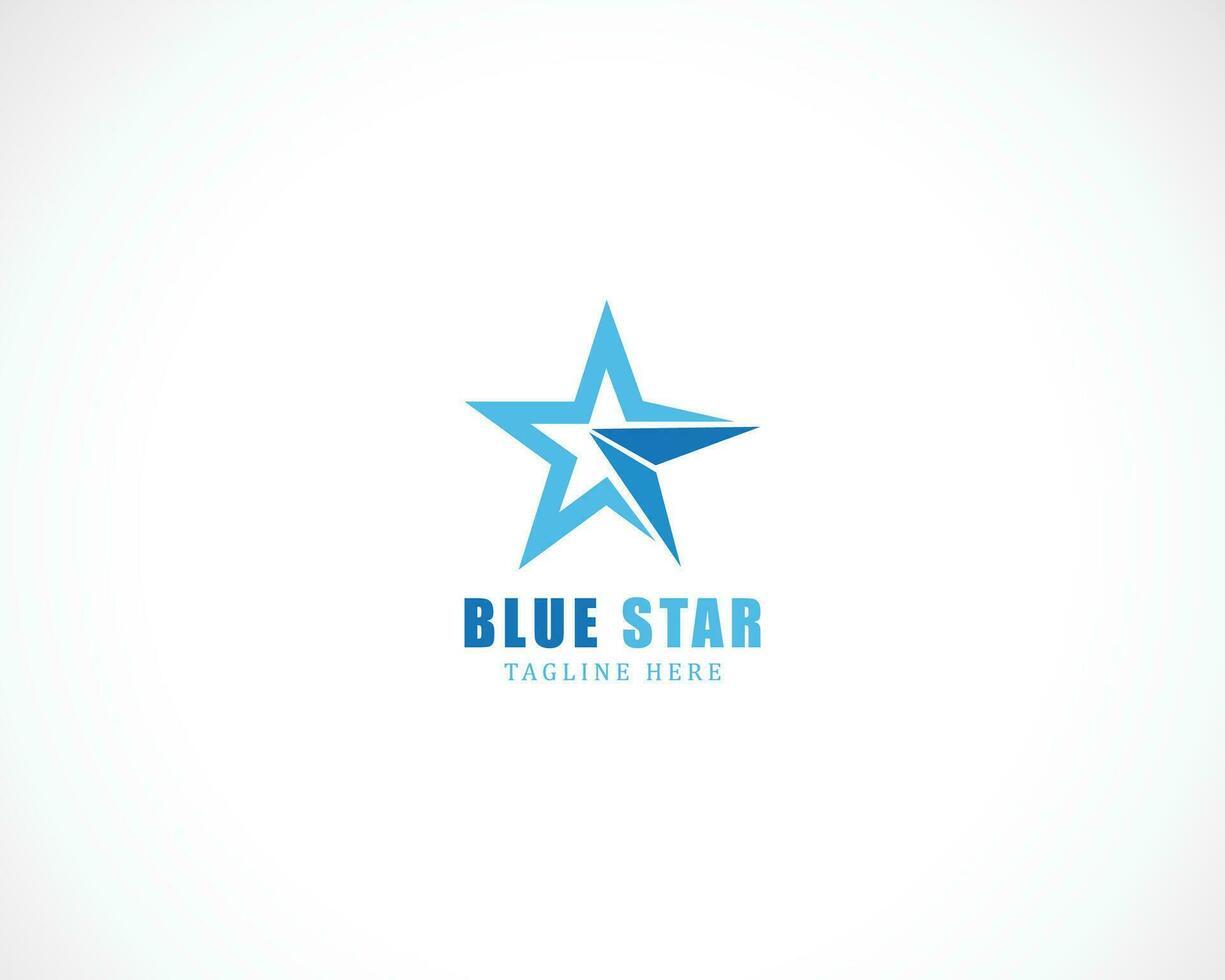 Blue And White Star Logo Blue Star