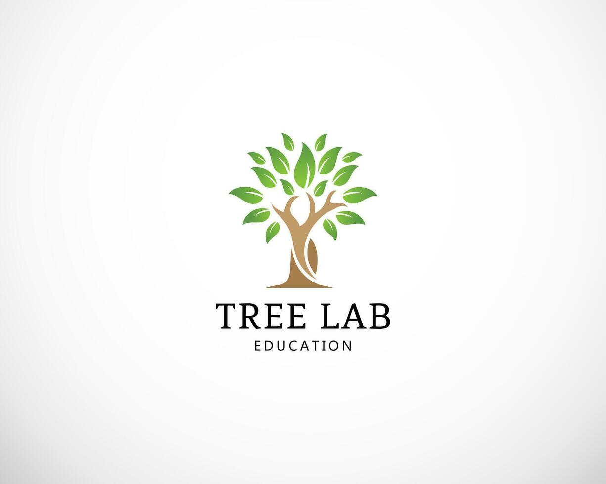 tree lab logo design nature creative simple 36029780 Vector Art at Vecteezy