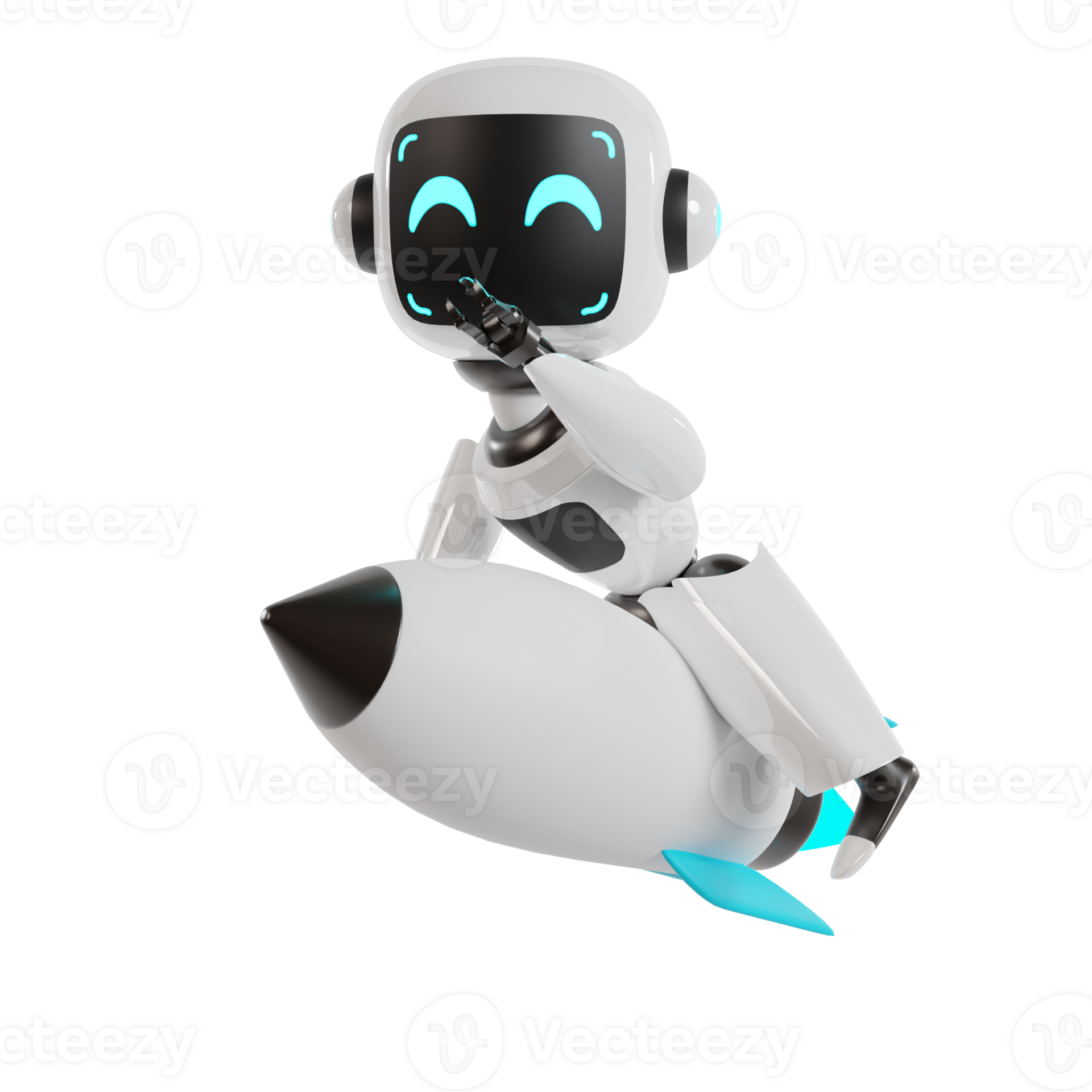 Cute robot 3d illustration render 36030065 PNG