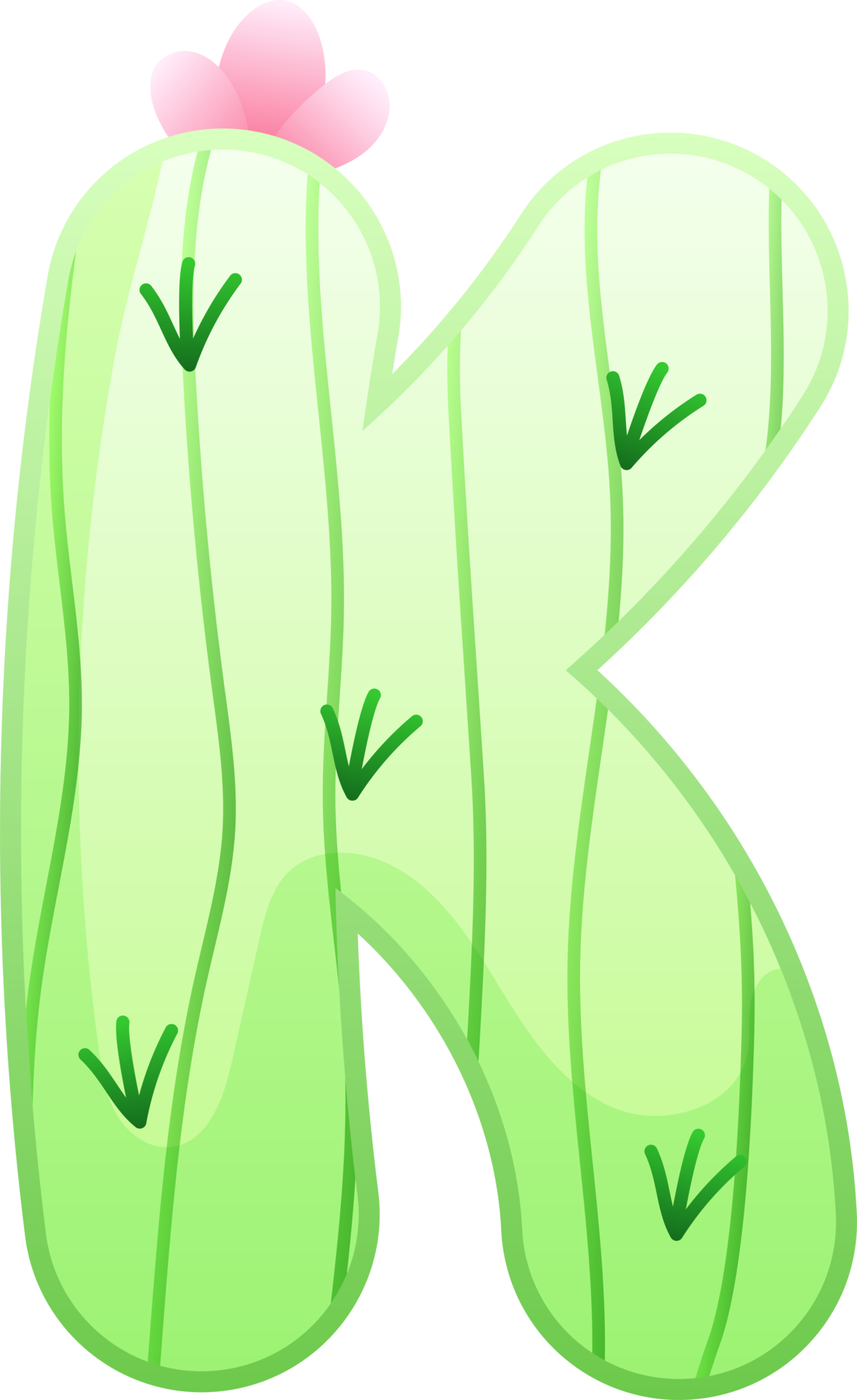 Cactus Alphabet Letter K 36030590 Png