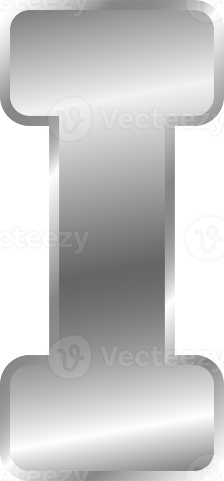 Silver Alphabet Letter I 36030663 PNG