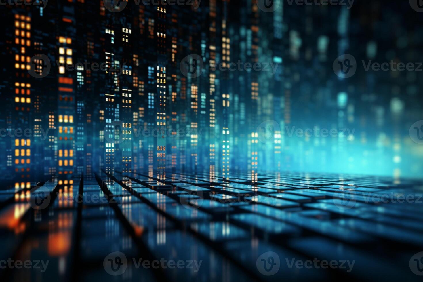 Ai Generated Abstract Digital Backdrop Ai Algorithms And Binary Code Converge Dynamically