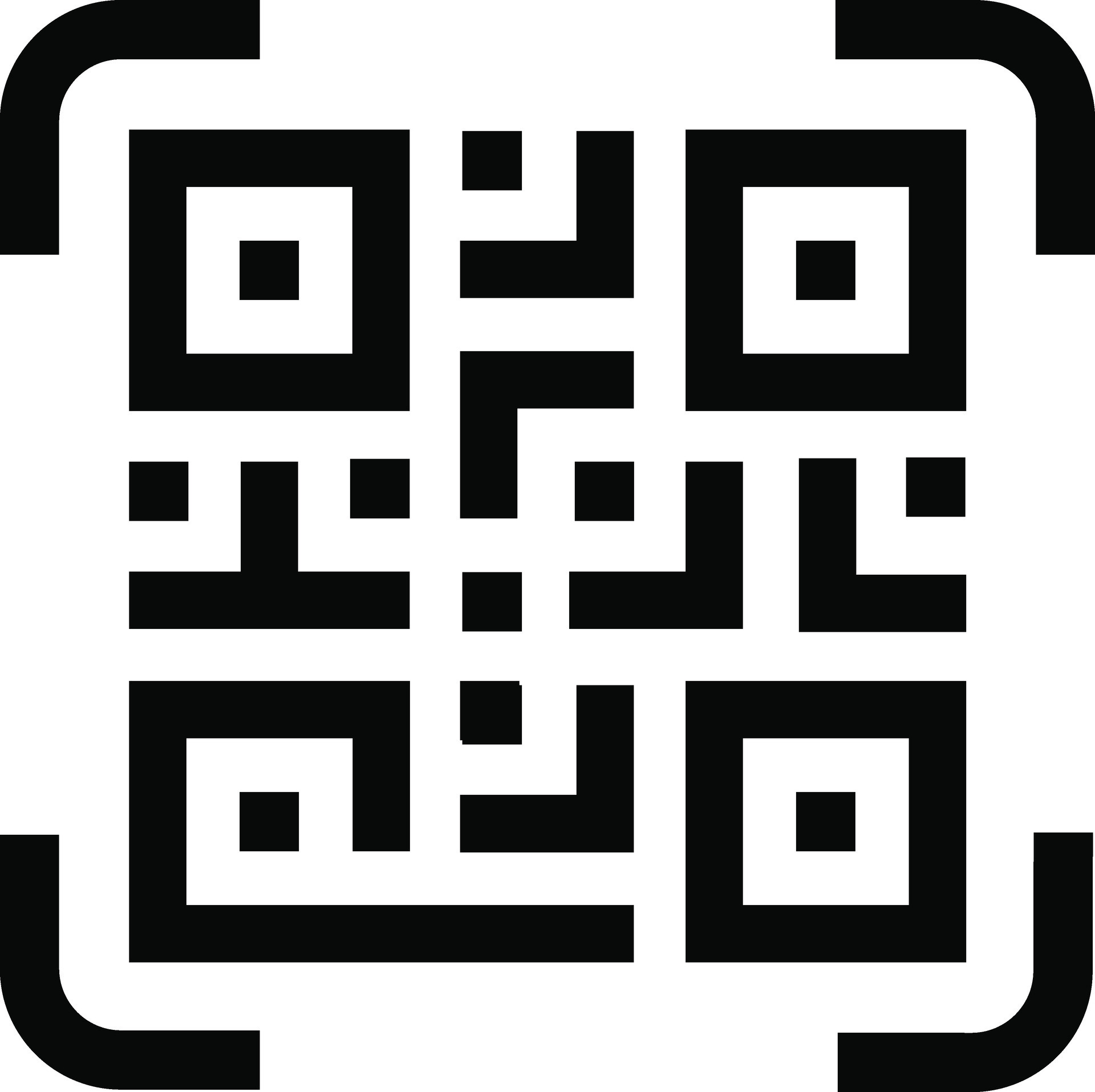 Scan QR code icon in flat. Digital scanning code. isolated on QR code ...