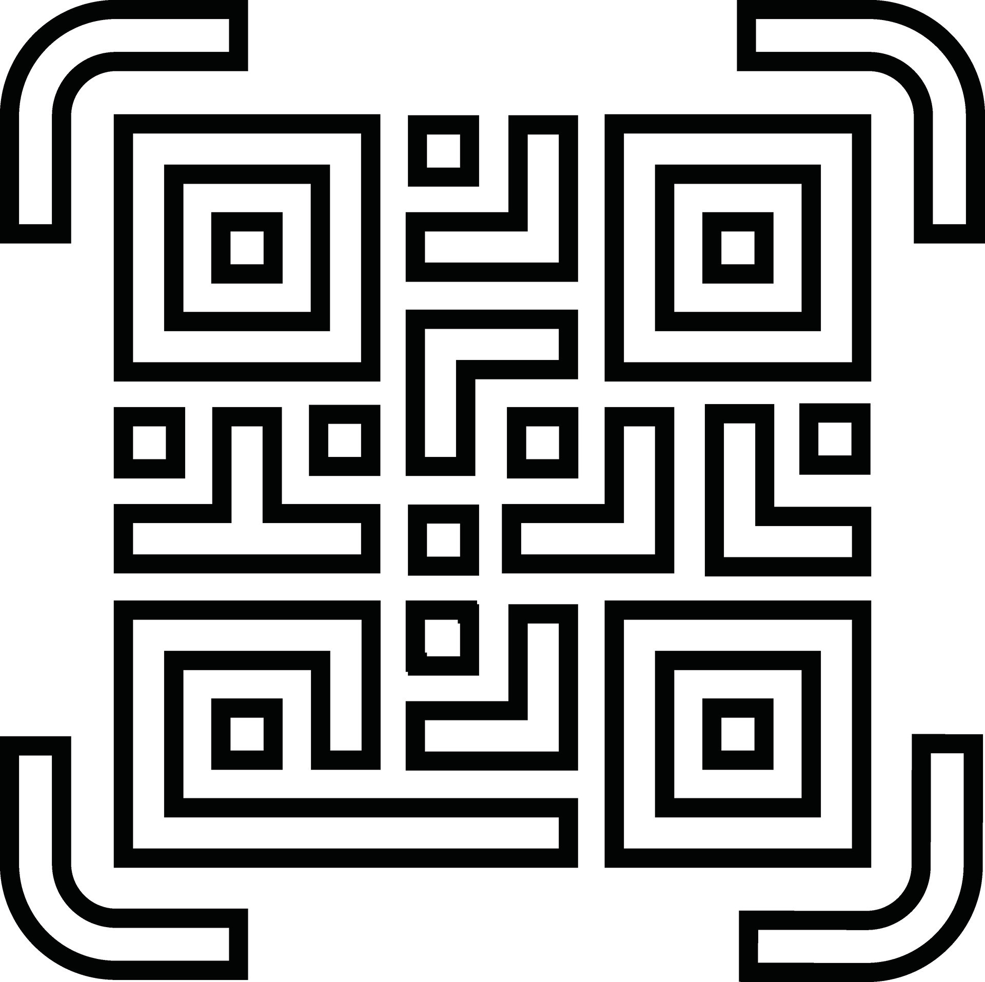 Scan QR code icon in flat. Digital scanning code. isolated on QR code ...