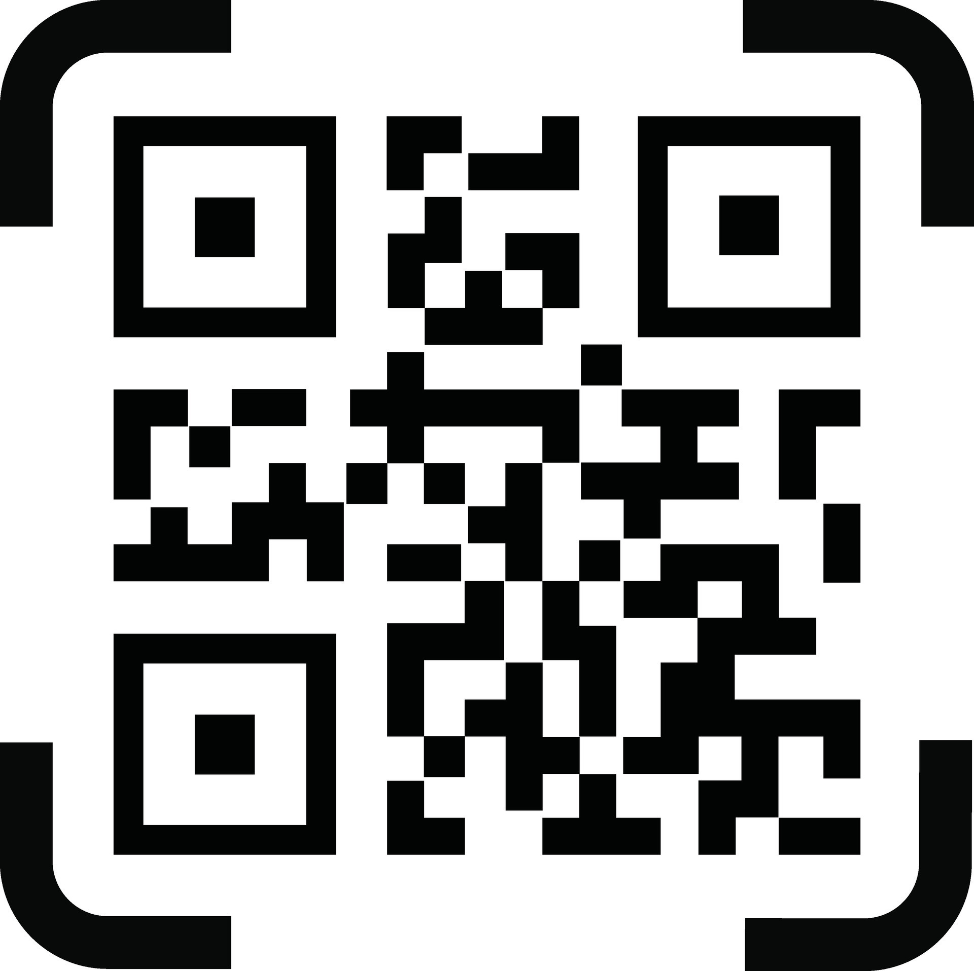 Scan QR code icon in flat. Digital scanning code. isolated on QR code ...