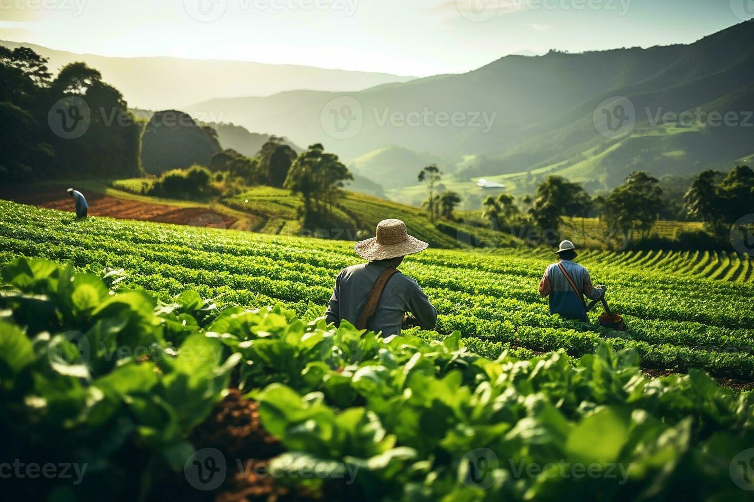 ai generado sostenible orgánico agricultura Respetuoso del medio ambiente practicas en lozano ...