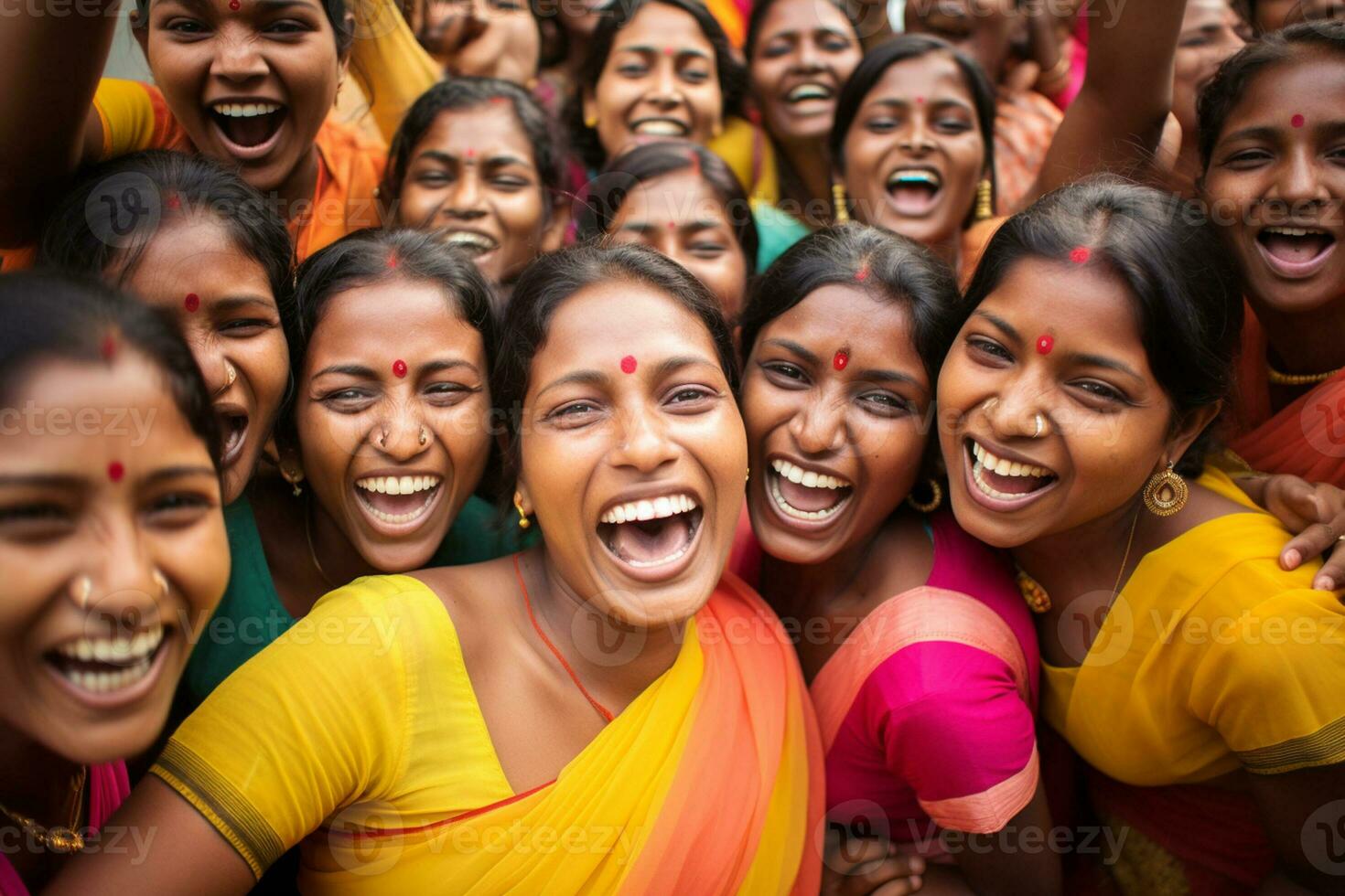 AI generated indian women smiling together diversity concept with ... AI generated indian women smiling together diversity concept with ...