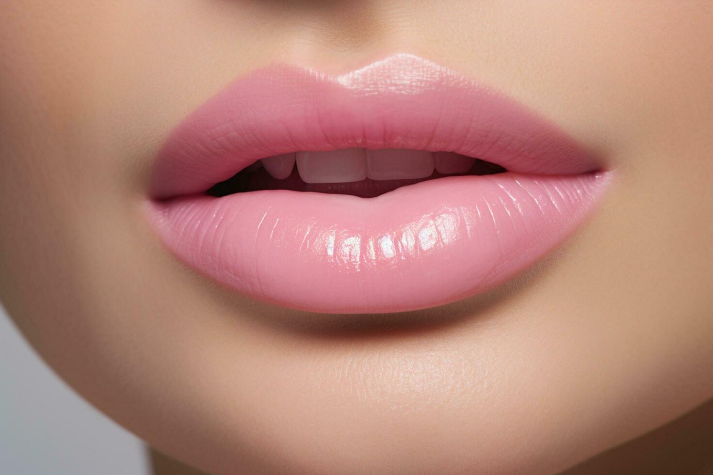AI generated a close up of a woman's pink lips with Generative AI 36033099 Stock Photo at Vecteezy