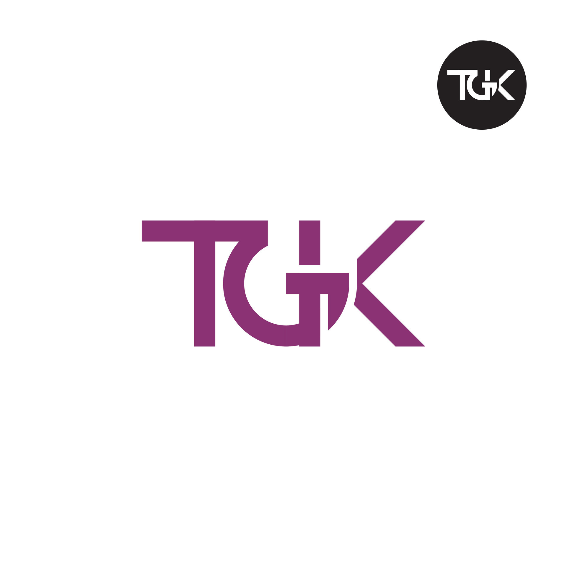 Letter TGK Monogram Logo Design 36037949 Vector Art at Vecteezy