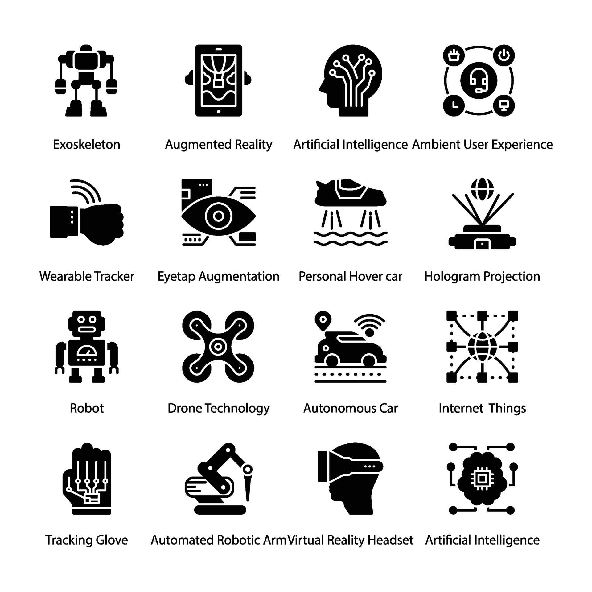 Artificial Intelligence Glyph Vector Icons Set 36039385 Vector Art at ... Artificial Intelligence Glyph Vector Icons Set 36039385 Vector Art at ...