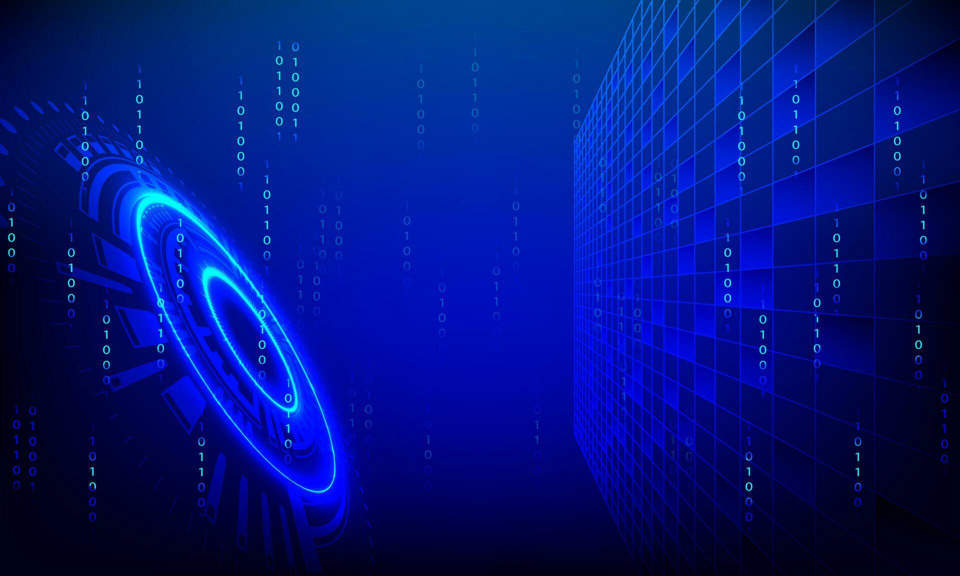 Abstract technology background with binary code. Vector illustration ...