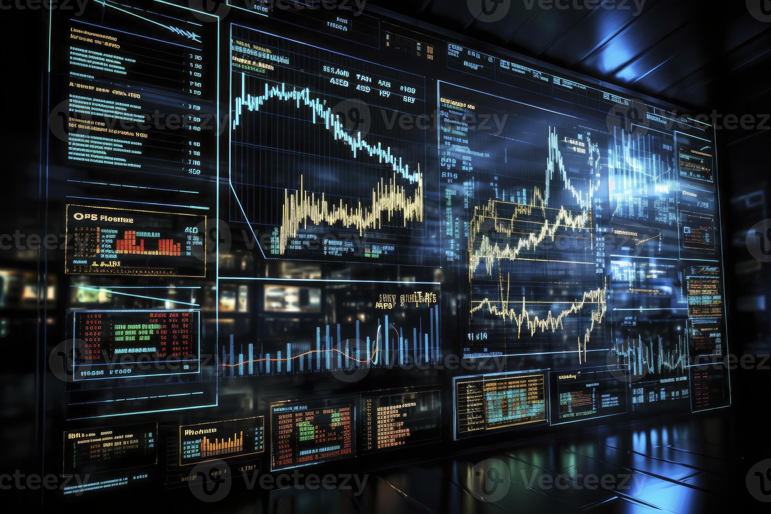 AI generated Digitally Generated Currency and Exchange Stock Chart for ...