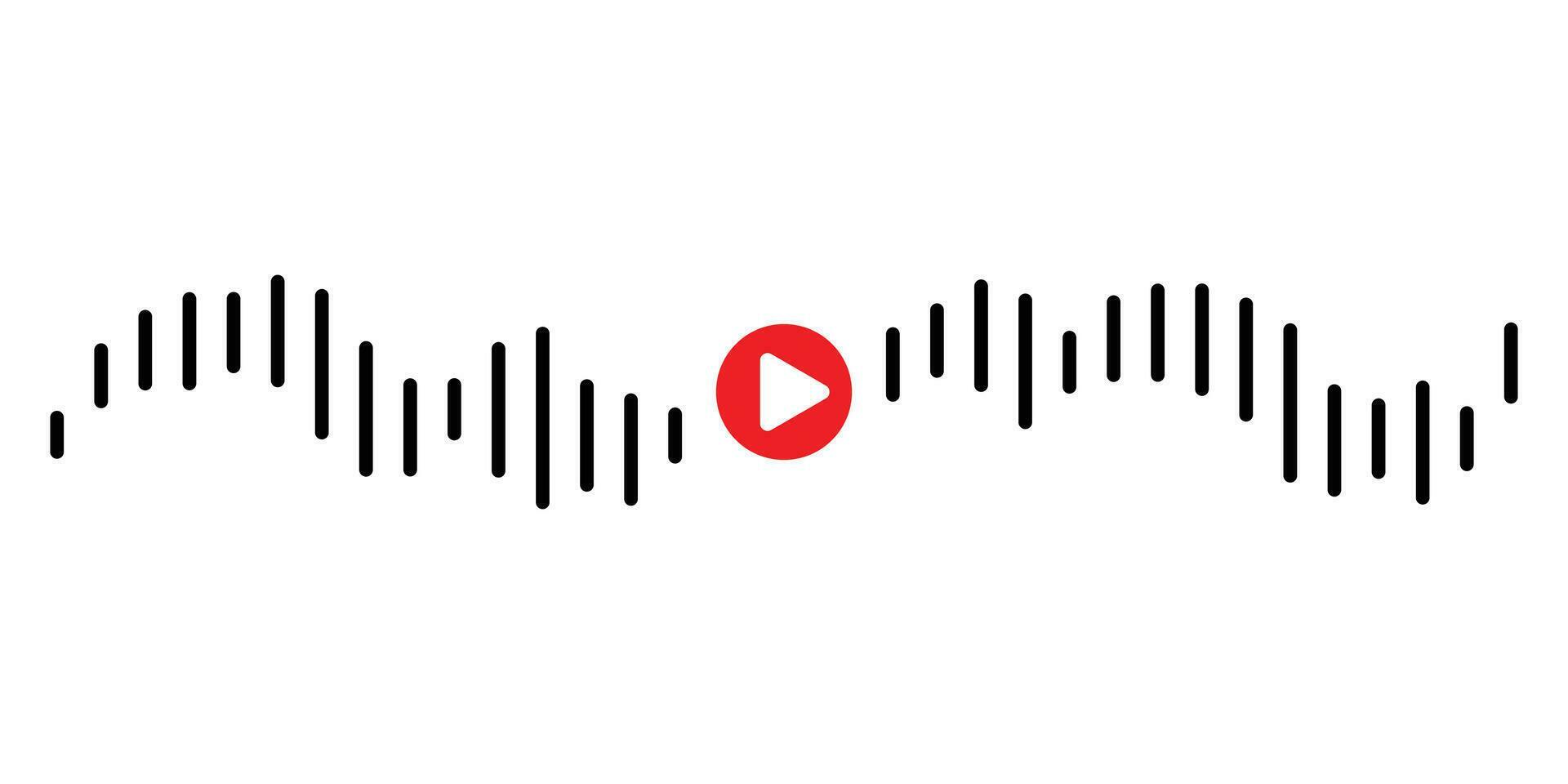 Sound wave icon, podcast player interface, music symbol, sound wave, loading progress bar and ...