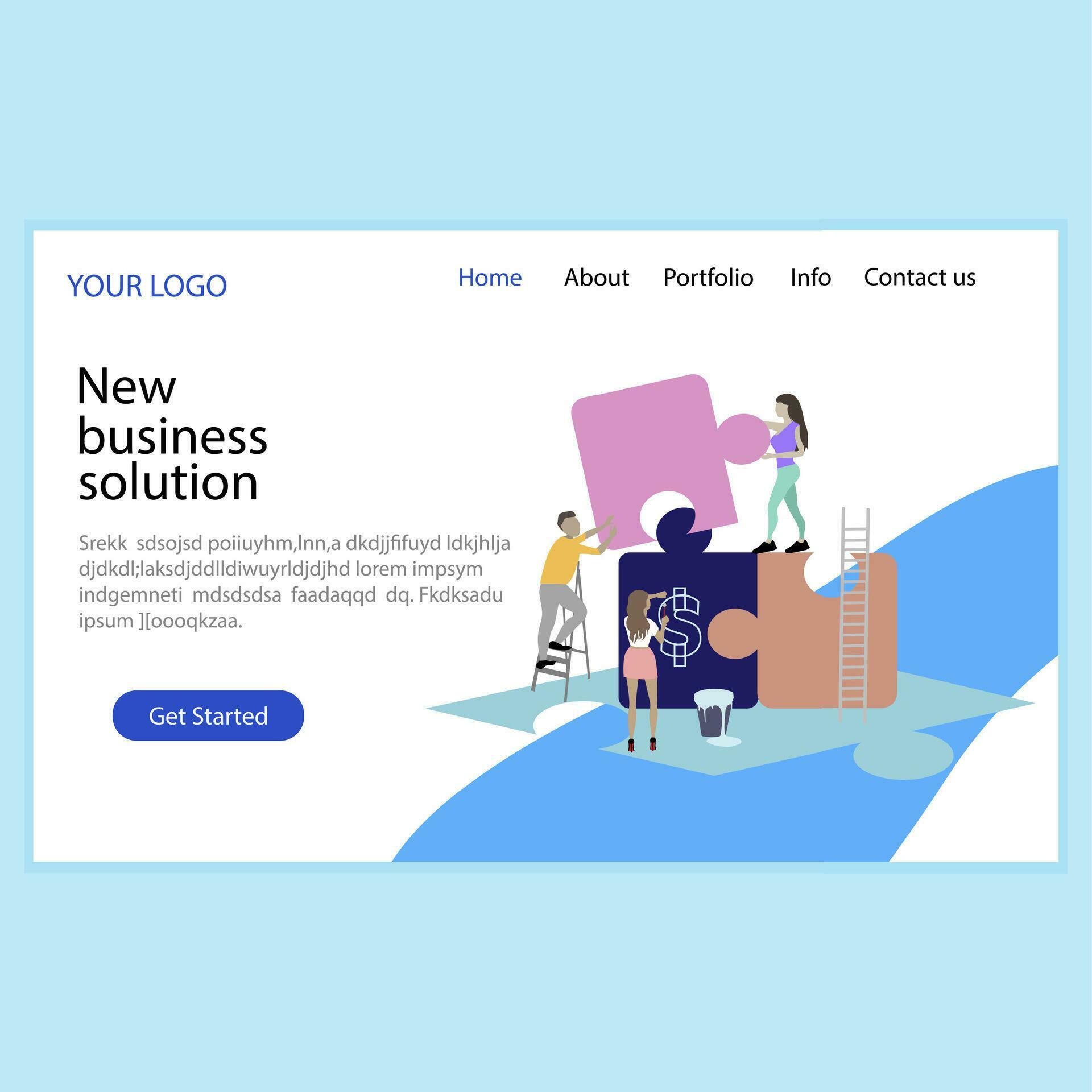 New business solution, solve problem, business service landing page ... New business solution, solve problem, business service landing page ...
