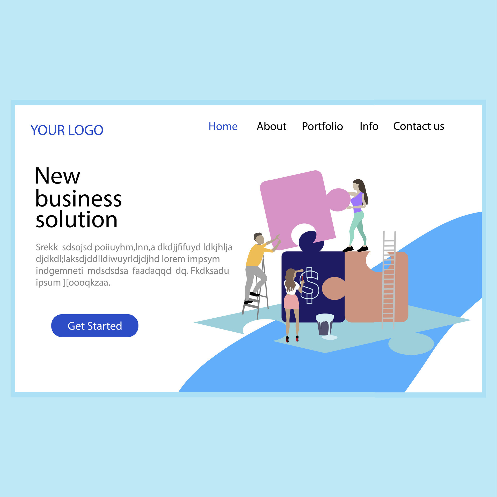 New business solution, solve problem, business service landing page ... New business solution, solve problem, business service landing page ...