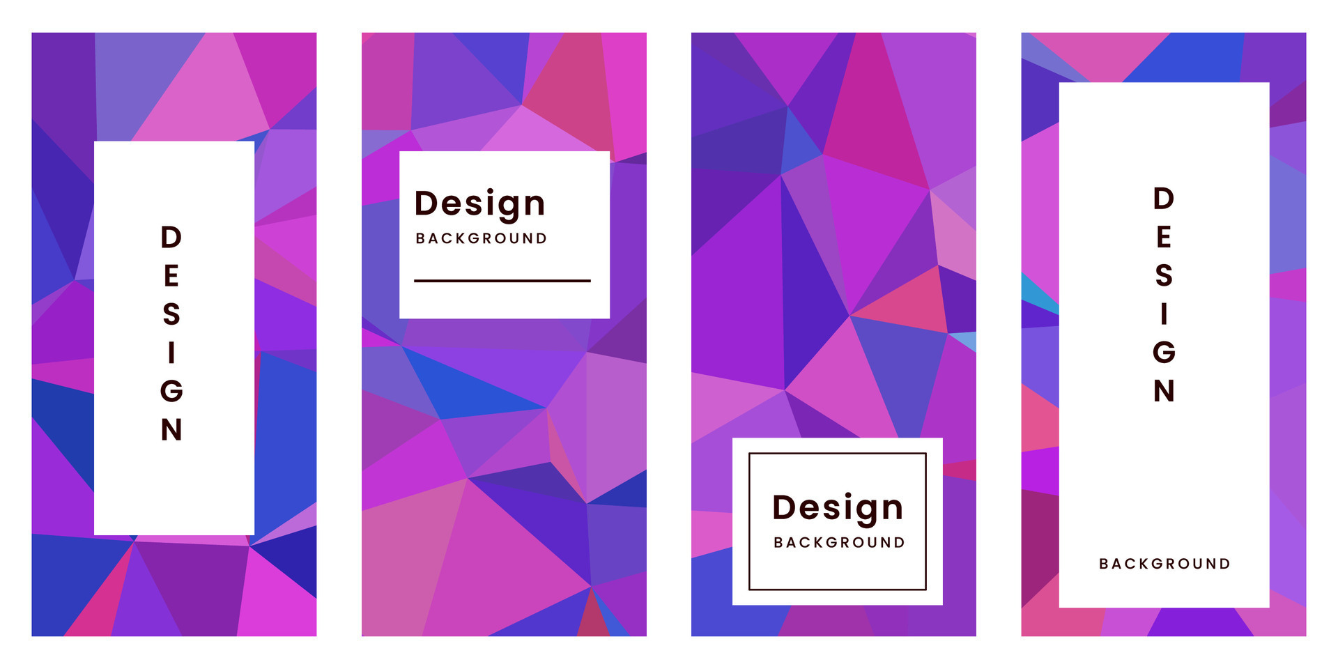 Set Of Brochures With Abstract Geometric Pink Purple Colorful Vibrant Background 36044382 Vector