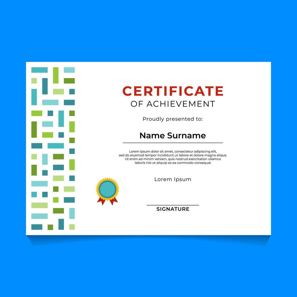 Abstract Geometric Certificate Template Design 36044520 Vector Art At