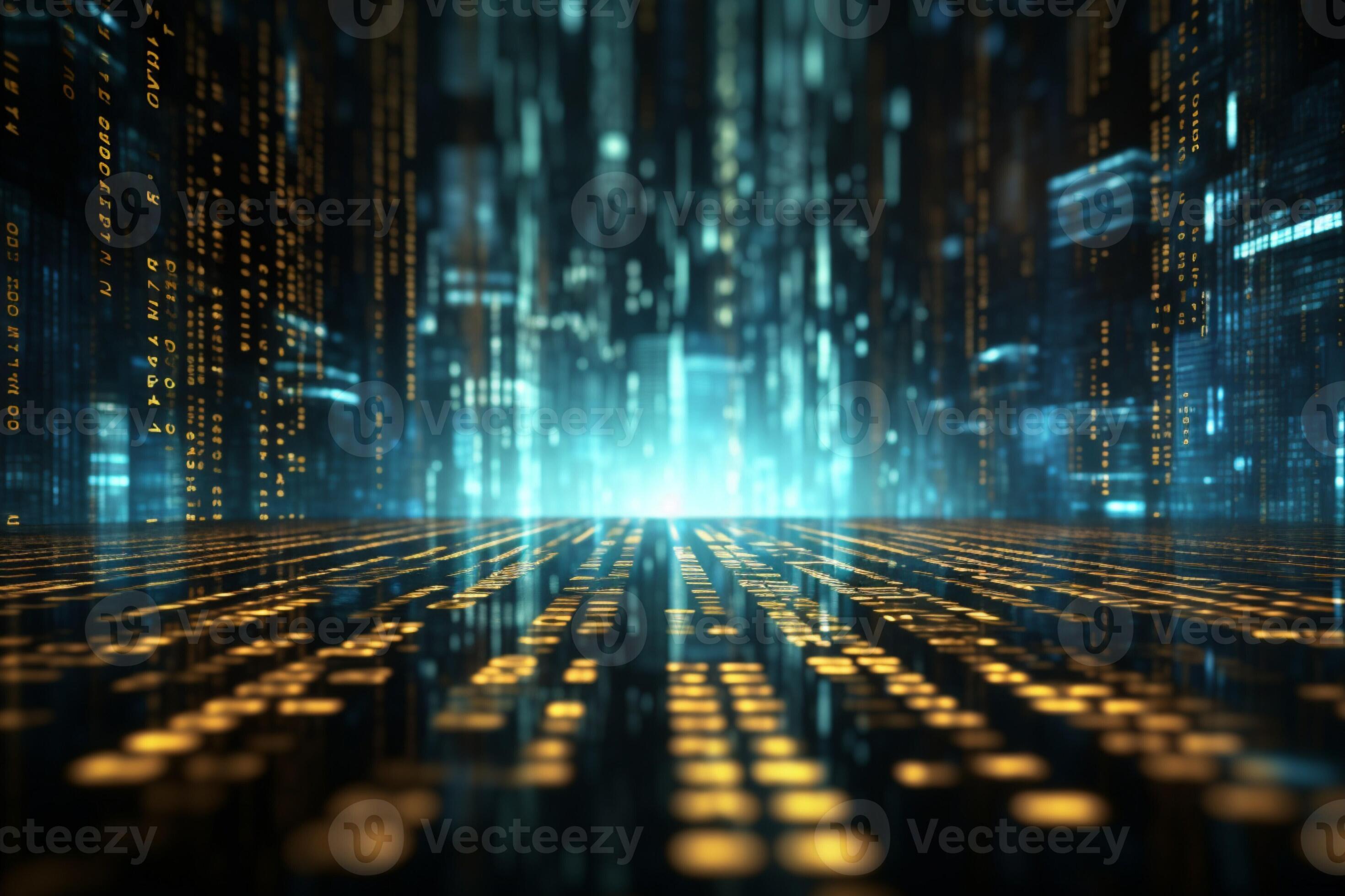 Ai Generated Binary Backdrop Futuristic Cyberspace Ambiance With Binary Code Background 36045029