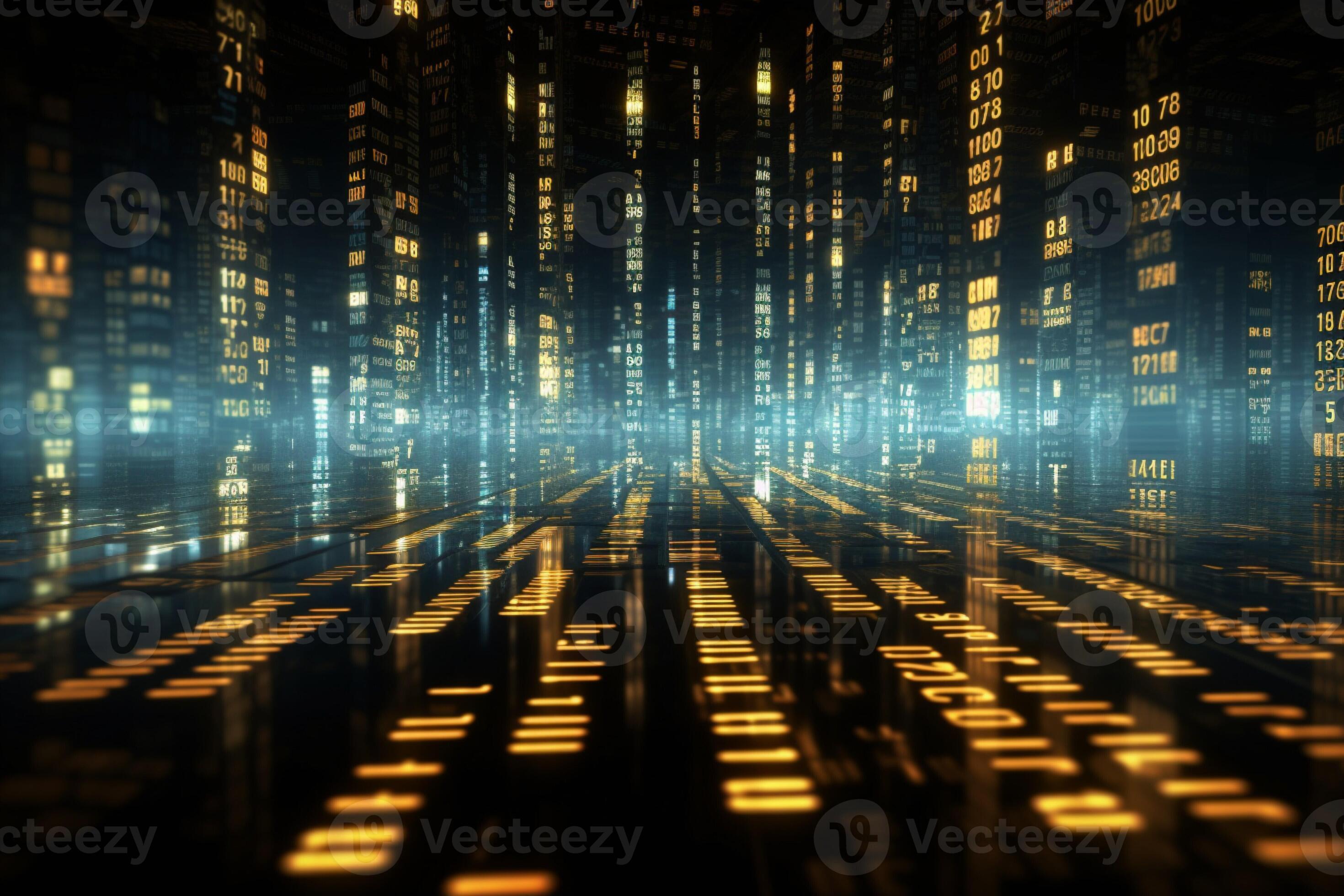 Ai Generated Binary Backdrop Futuristic Cyberspace Ambiance With Binary Code Background 36045129