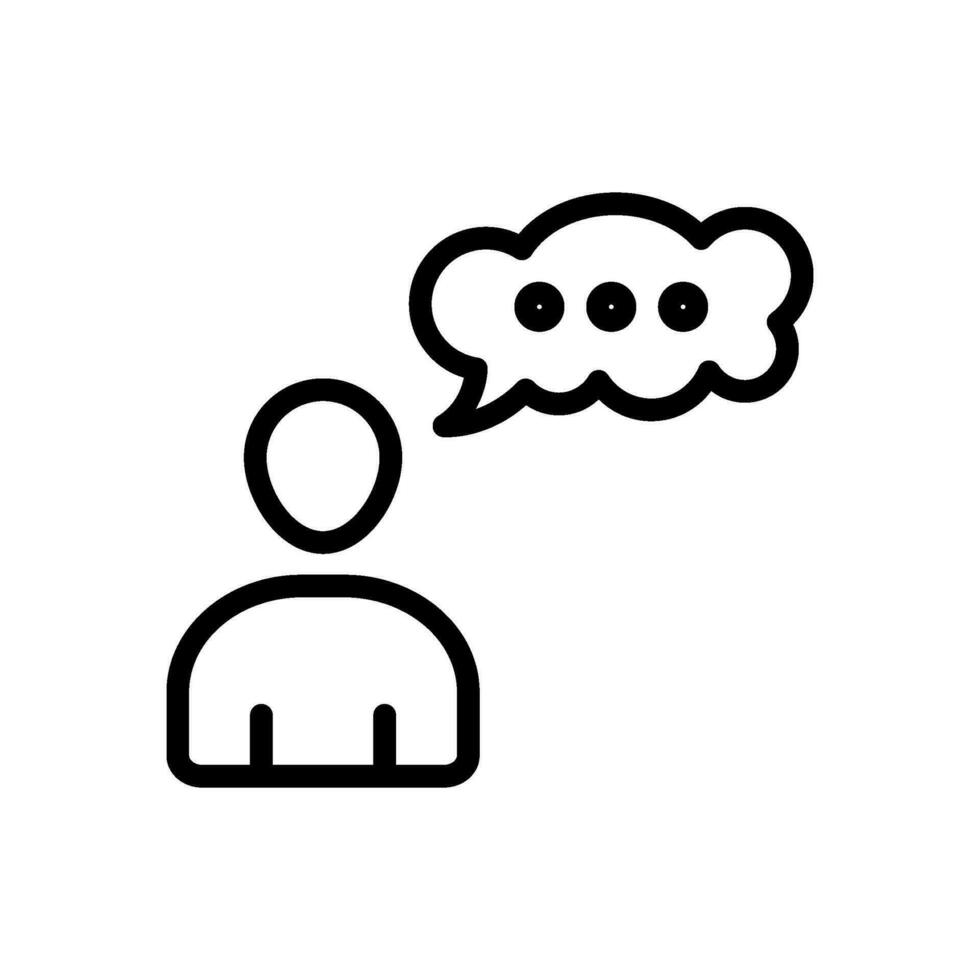 Thinking Icon Vector In Line Style 36050608 Vector Art At Vecteezy