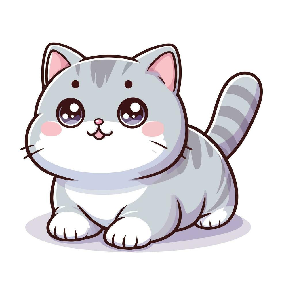 Cute British Shorthair Cat Cartoon 36051383 Vector Art at Vecteezy