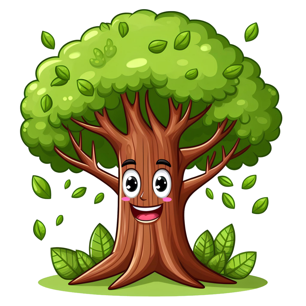 Ai Generado Dibujos Animados Ilustración De Un árbol 36053527 Png