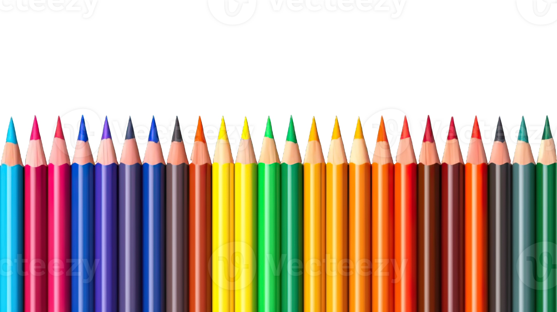 AI generated Collection of PNG. Back to school. Crayons - colorful pencil set loosely arranged ...