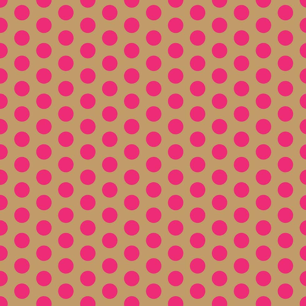 Modern Simple Abstract Seamlees Pink Color Polka Dot Pattern On Cream
