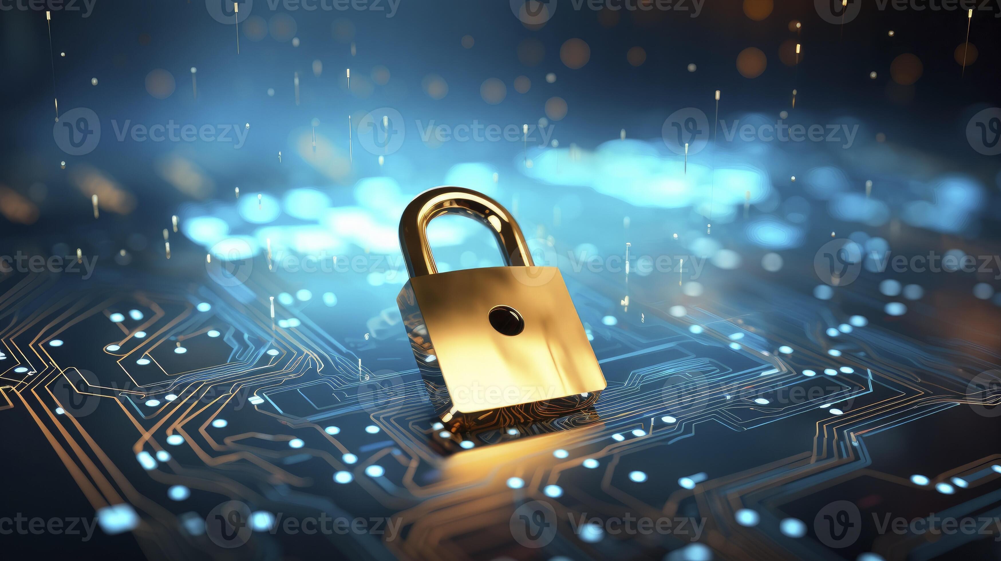 AI generated Cyber security on internet server network with secure ...