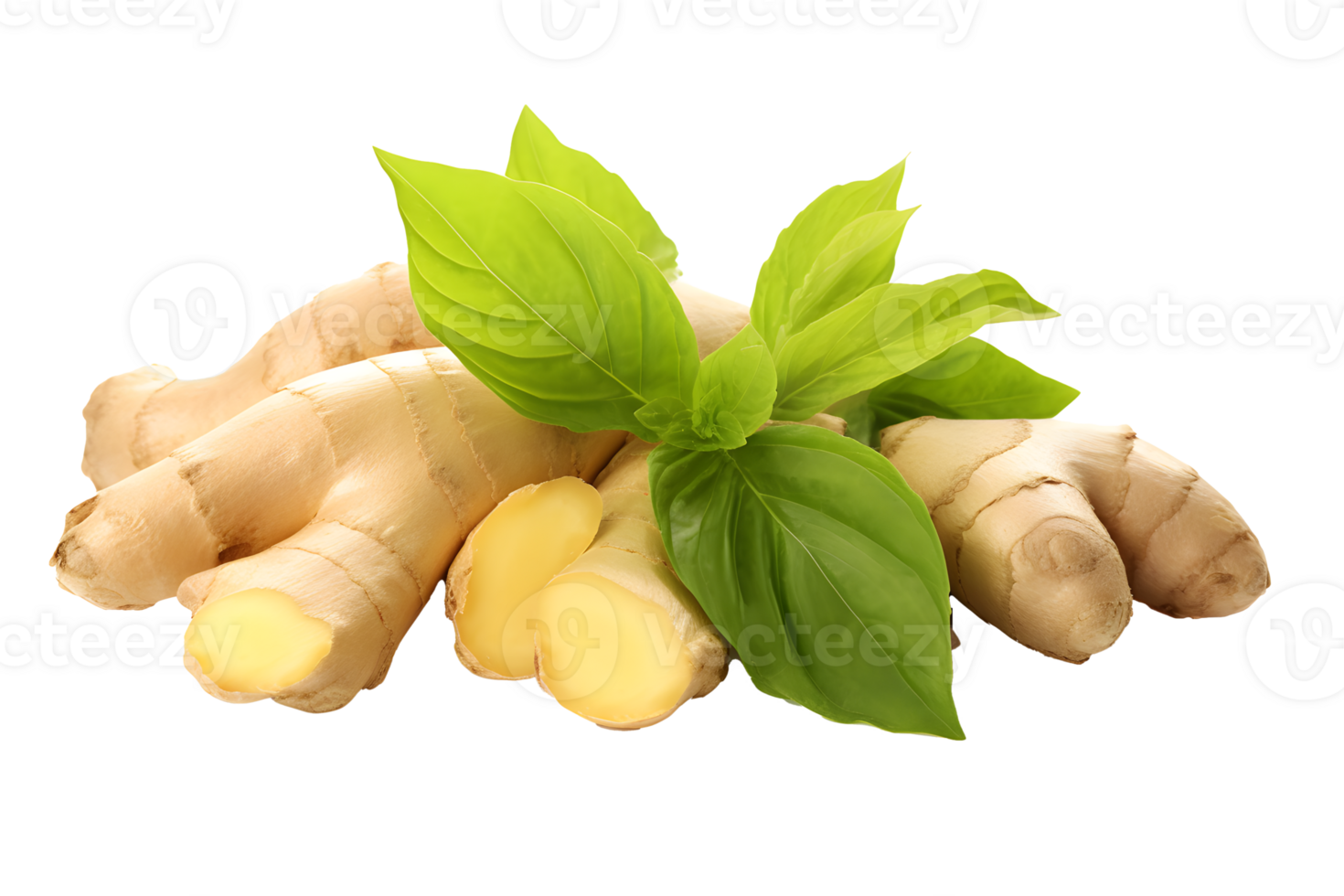 AI generated Fresh ginger root and basil leaf PNG 36057859 PNG AI generated Fresh ginger root and basil leaf PNG 36057859 PNG