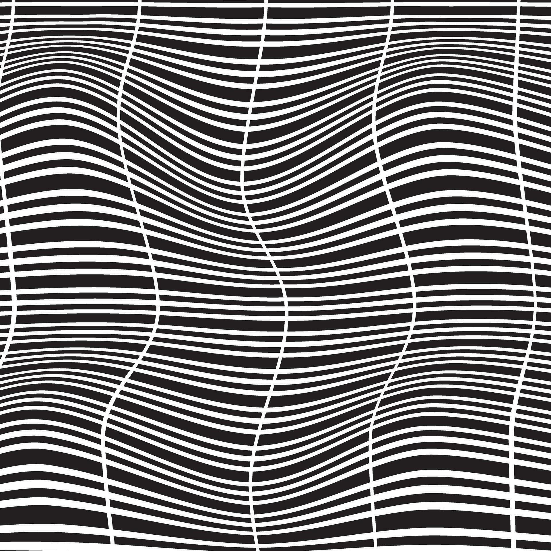 Modern Abstract Simple Seamlees Black Color Horizontal Halfline Wavy