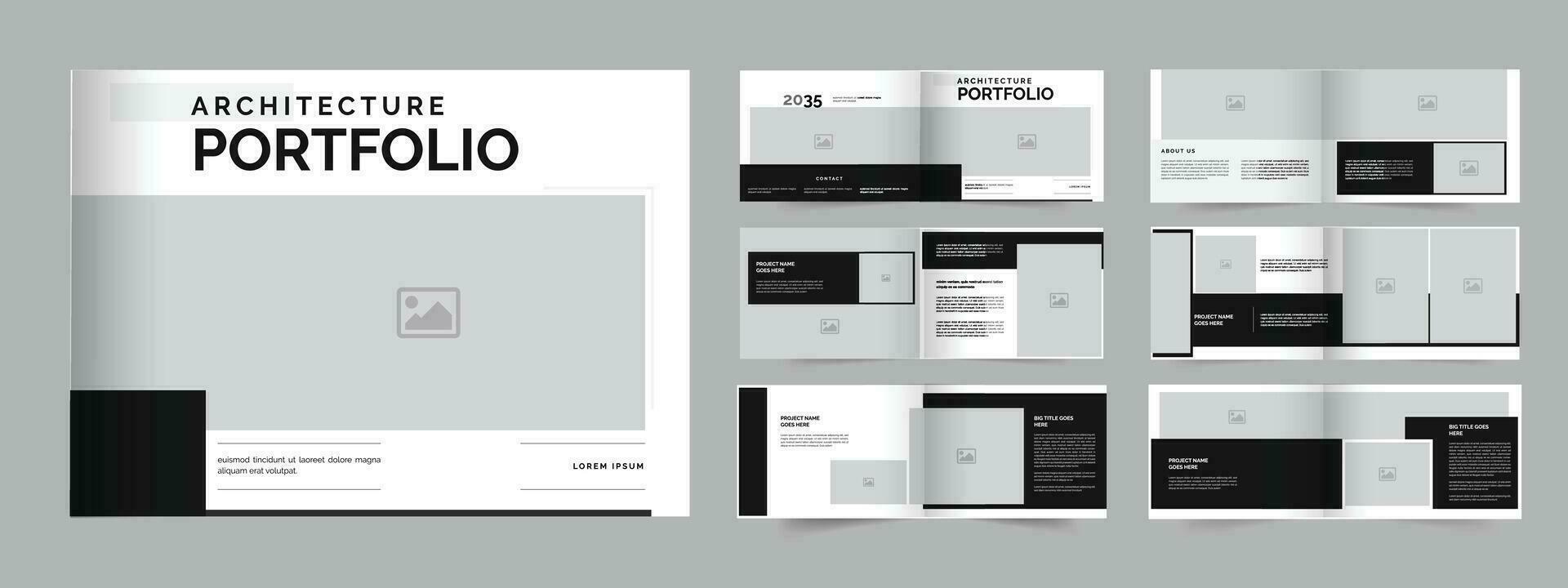architecture portfolio or interior portfolio design template 36062677 ...