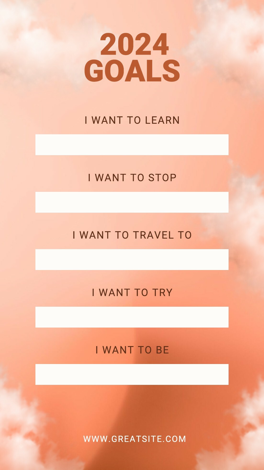 Minimalist New Year Goals Instagram Story 36068256 Template