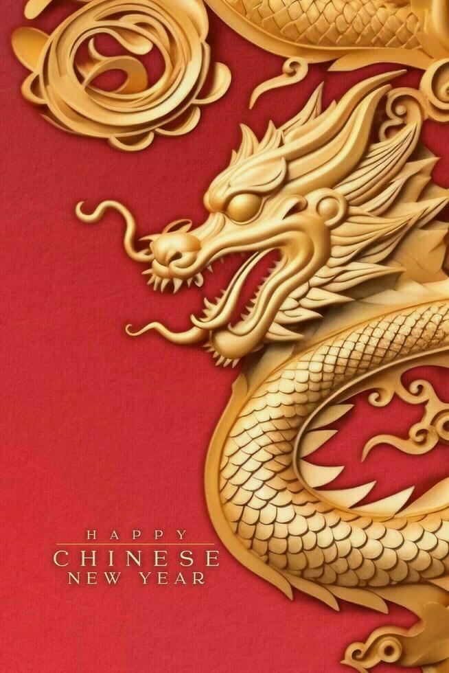 Happy Lunar New Year of The Dragon 36071193 Template