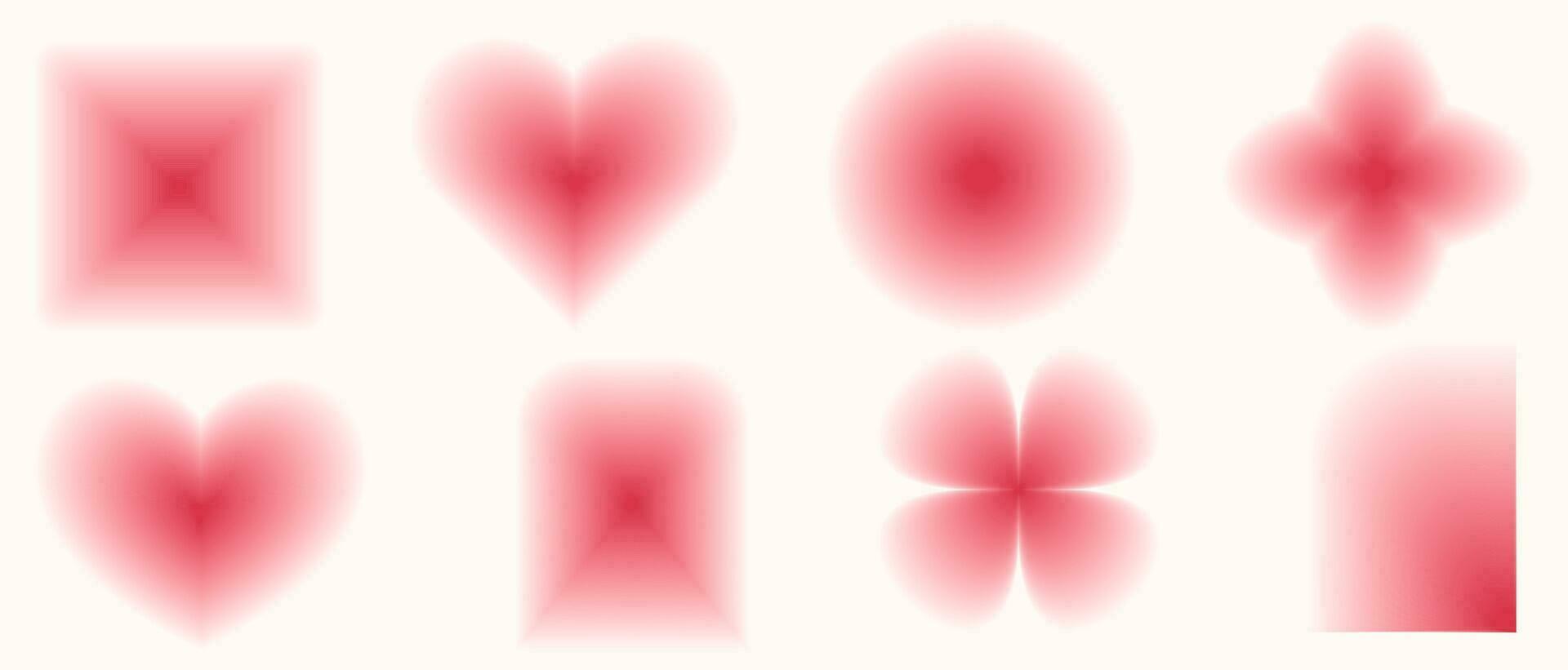 Vector, blurred, gradient shapes, blurred flower or heart aura elements ... Vector, blurred, gradient shapes, blurred flower or heart aura elements ...