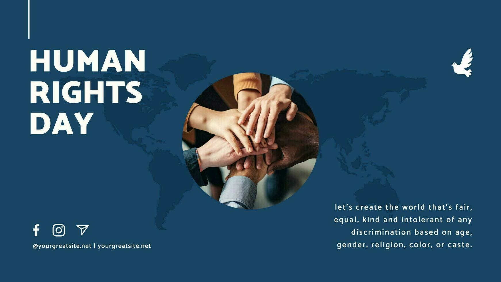 Human Right Campaign Social Media Post In Blue 36074952 Vorlage
