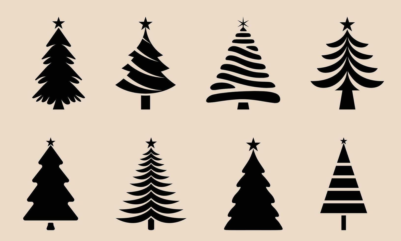 merry Christmas tree vector art, illustration 36074958 Vector Art at ...